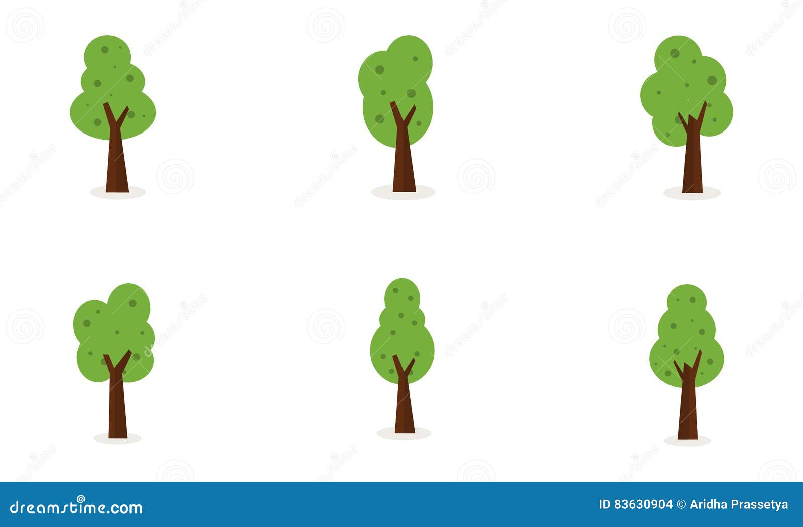 Collection of Tree Set Vector Stock Vector - Illustration of decoration ...