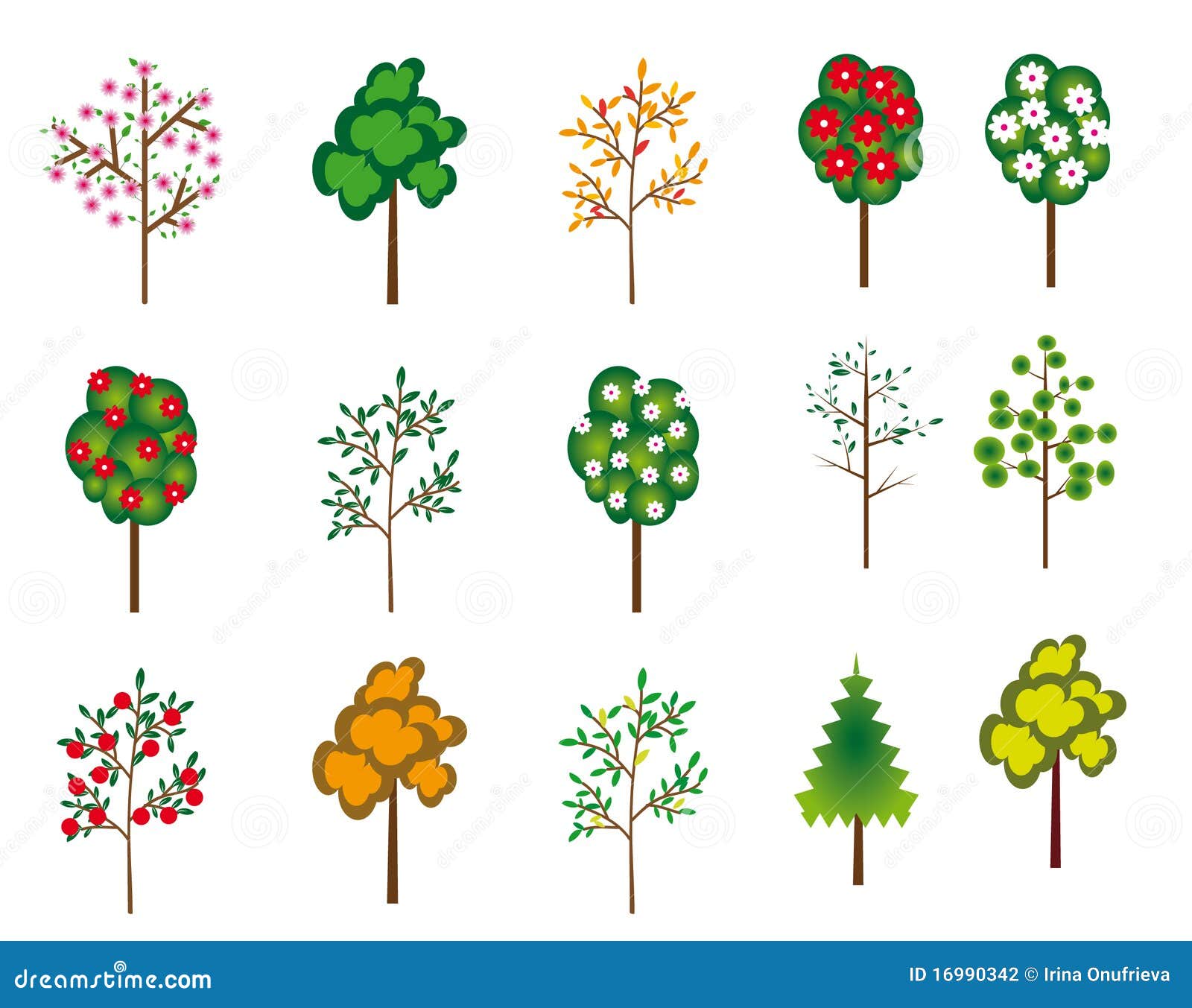 The collection of trees stock vector. Illustration of birch - 16990342