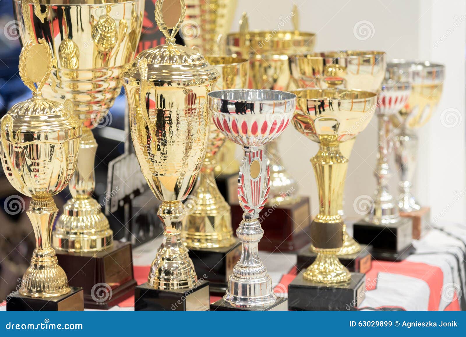 Collection of trophies stock image. Image of winner, final - 63029899