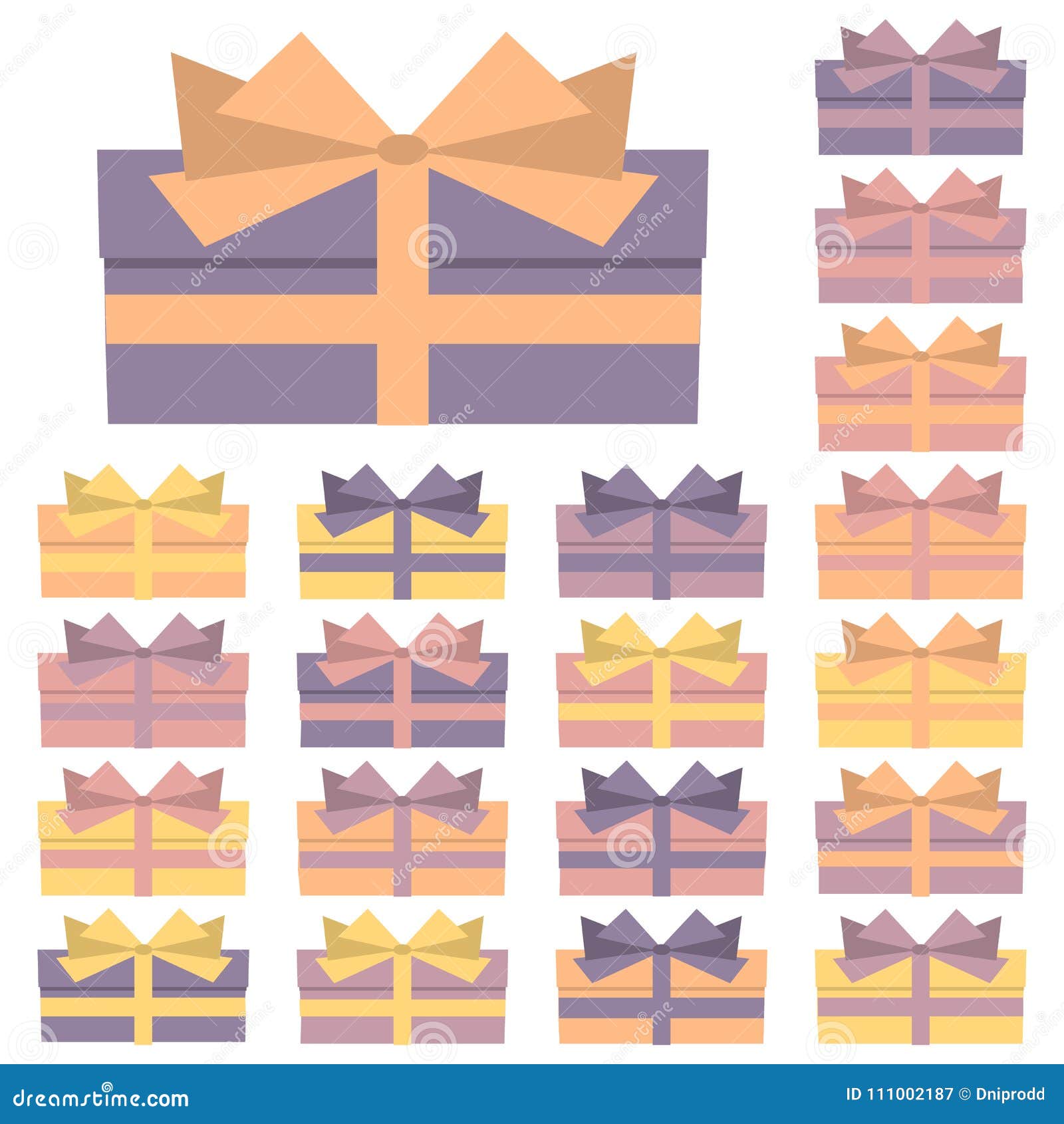 Collection of Twenty Multi Colored Gift Boxes Stock Vector ...