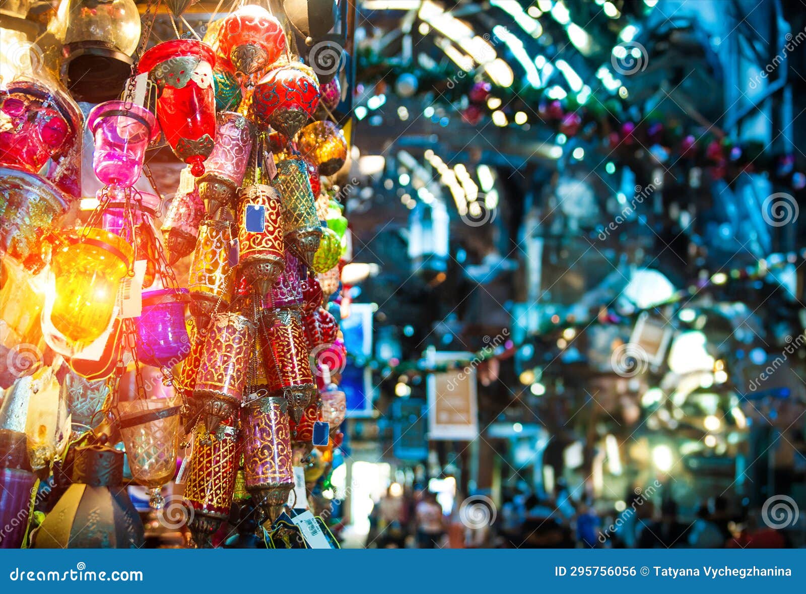 Collection of Typical Tuskish Lanterns Stock Photo - Image of market ...