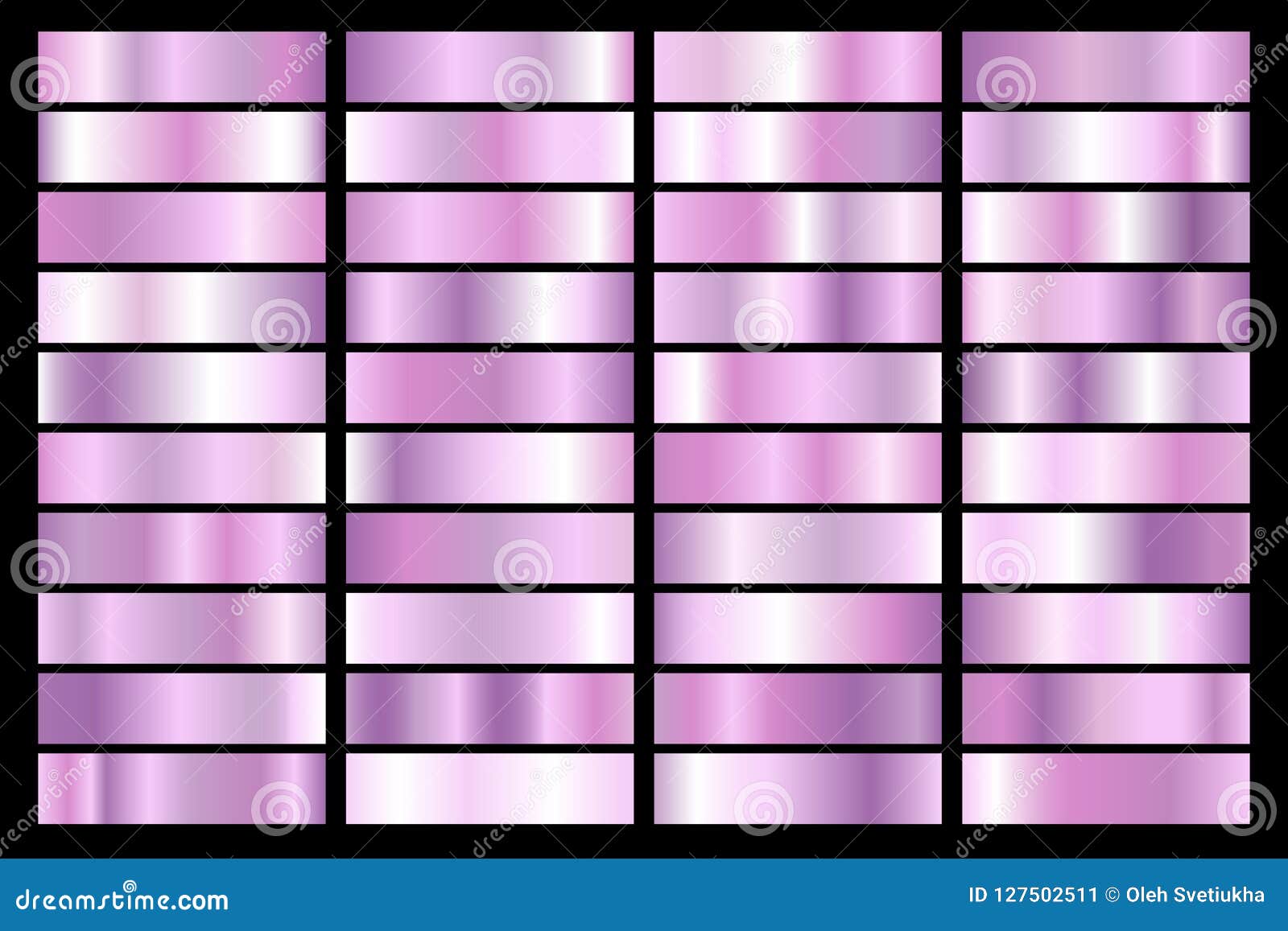 Collection of Ultraviolet Gradient. Brilliant Plates with Purple Effect ...