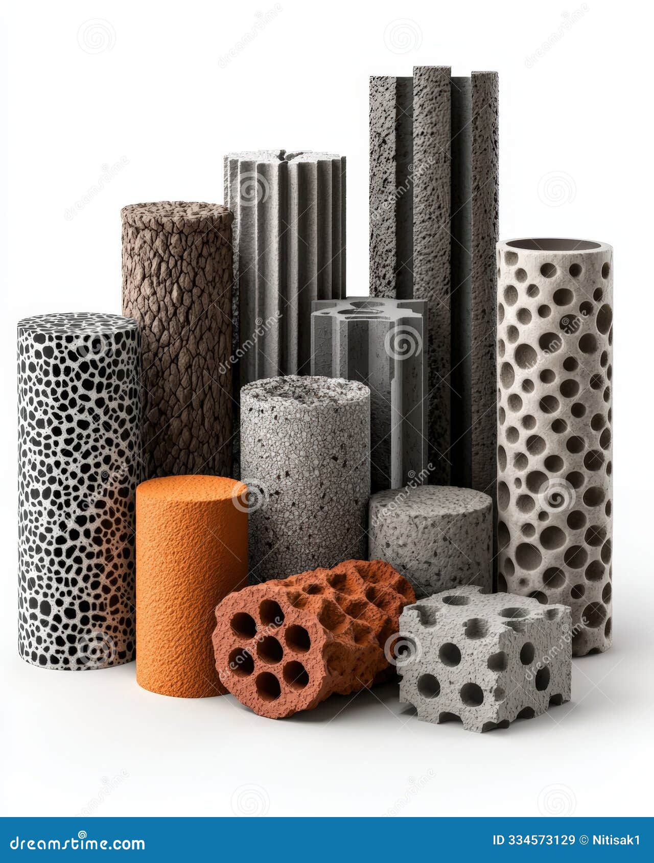 A Collection of Uniquely Textured Cylindrical Forms in Various ...