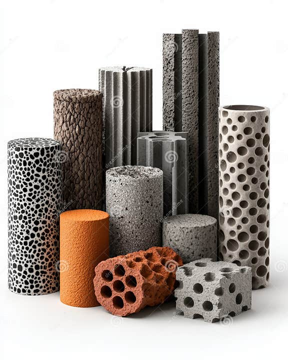 A Collection of Uniquely Textured Cylindrical Forms in Various ...