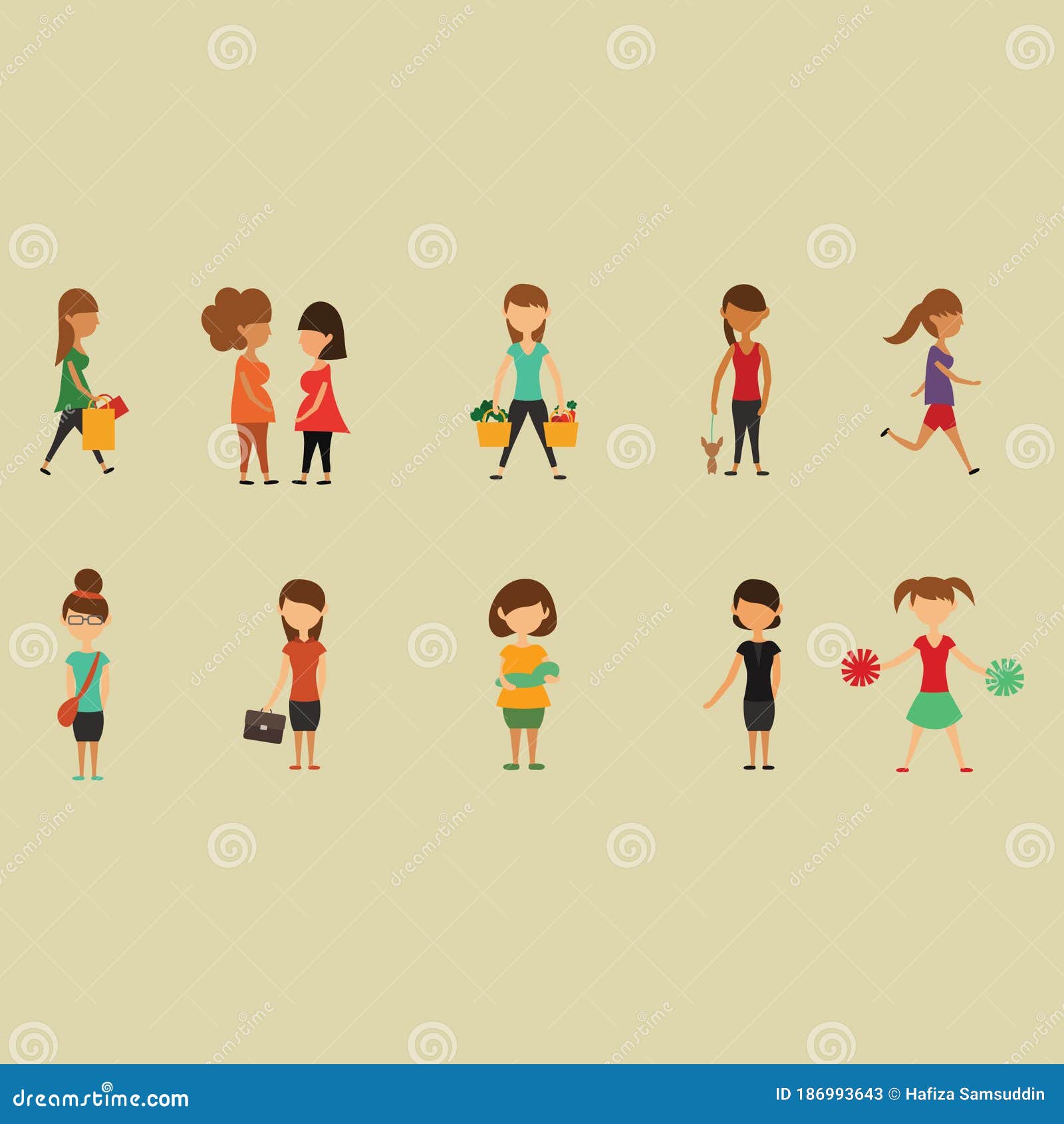 Collection of Various Activities. Vector Illustration Decorative Design ...