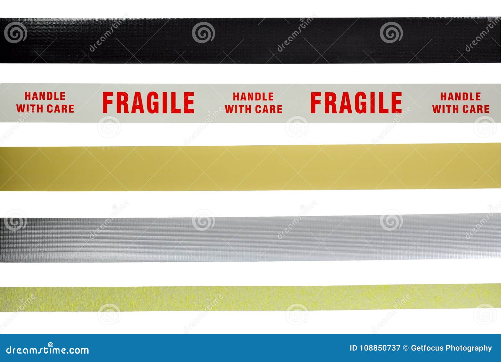 Collection of Various Adhesive Tape Pieces Stock Image - Image of seal ...