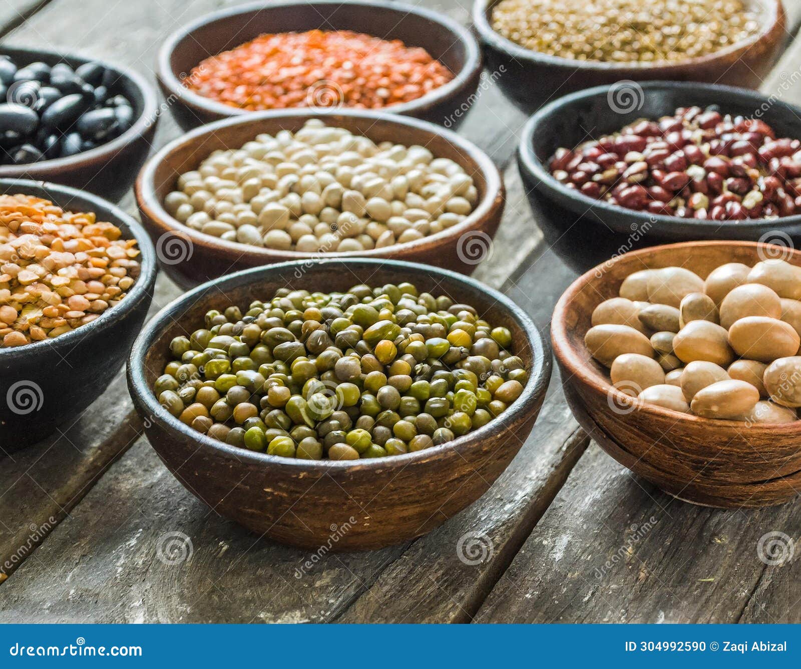 A Collection of Various Beans and Cereal Grains, Representing Essential ...