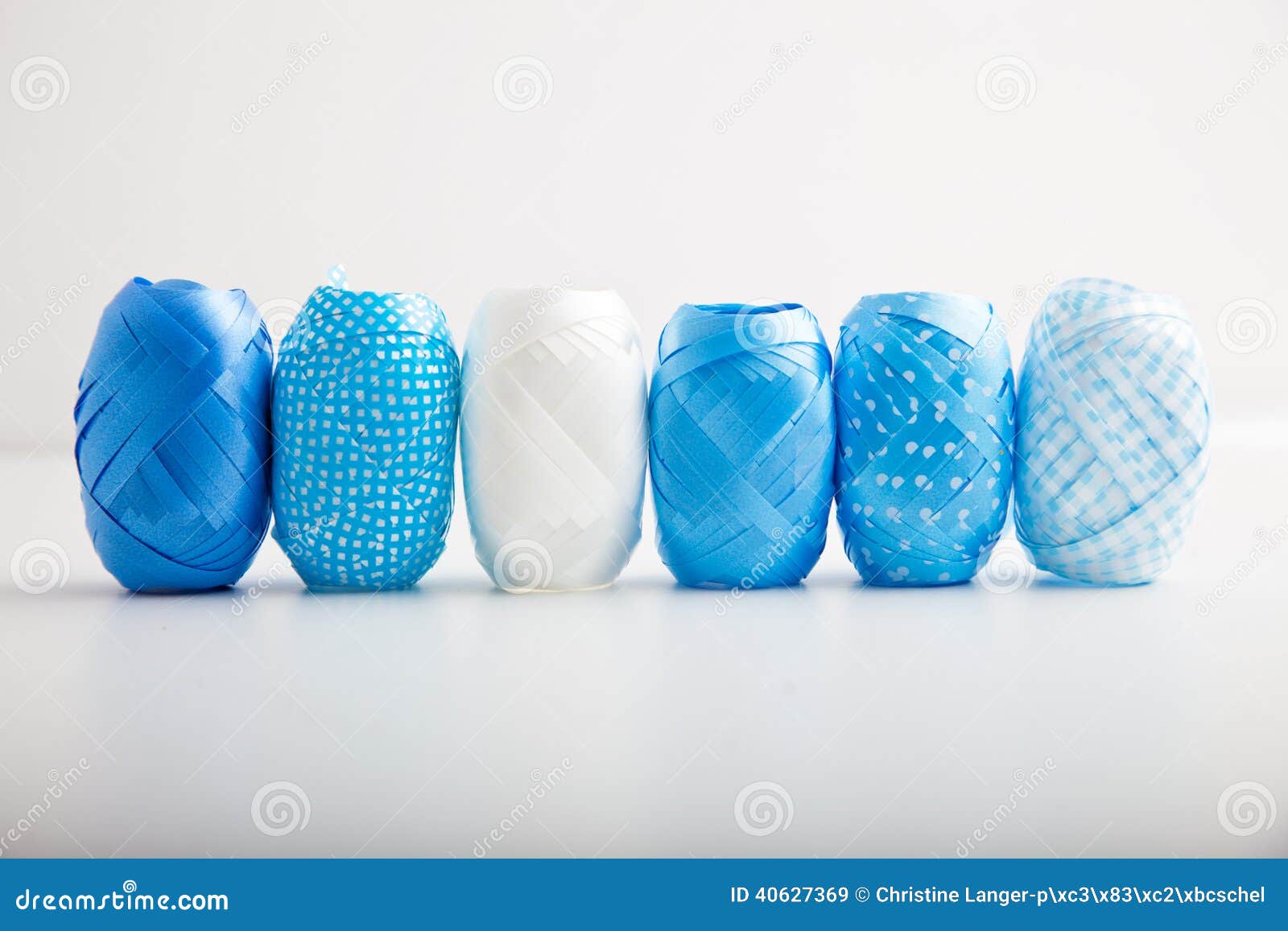 Collection of Various Blue Ribbons Stock Image - Image of isolated ...