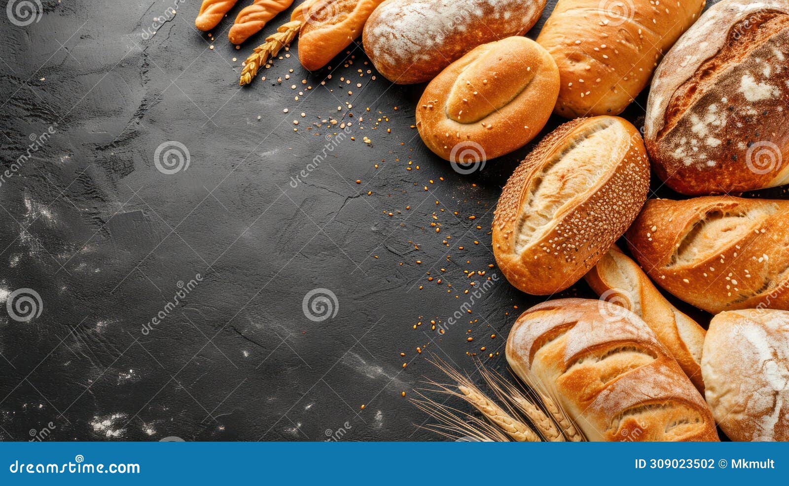 Assorted Breads Arranged on Table Stock Photo - Image of traditional ...