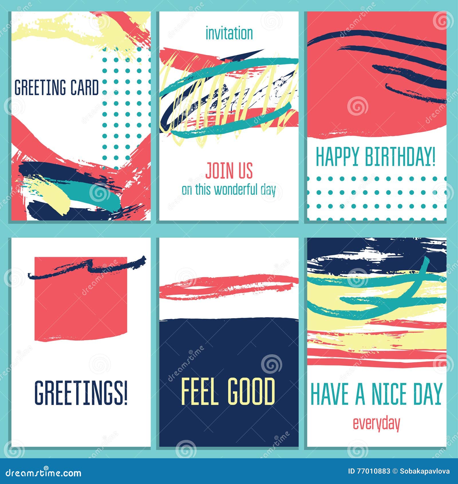 Collection of Various Cards with Different Textures and Design. Ready ...