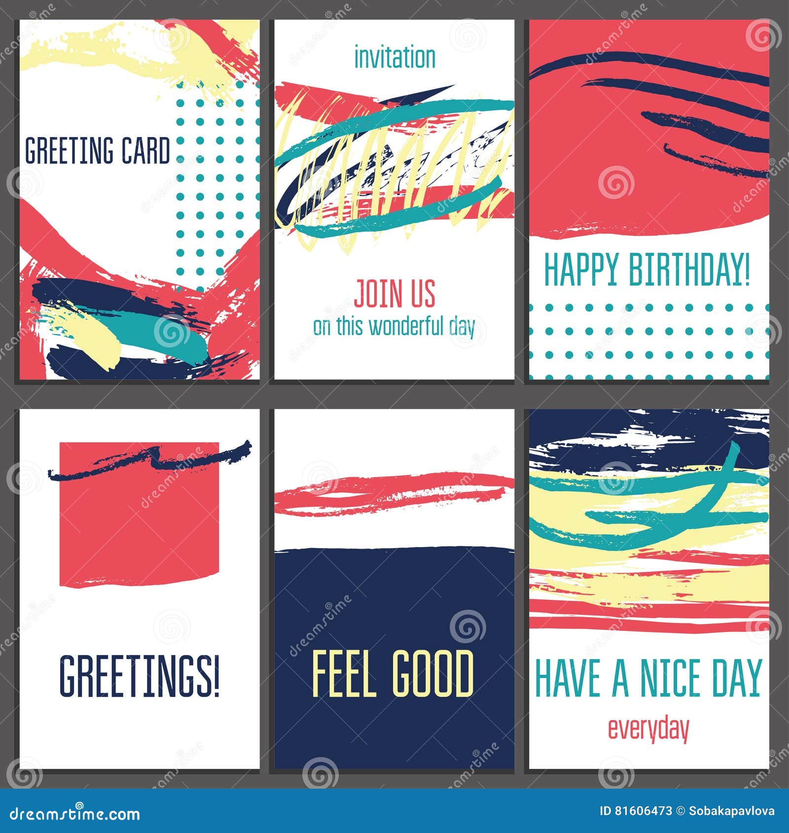 Collection of Various Cards with Different Textures and Design. Ready ...