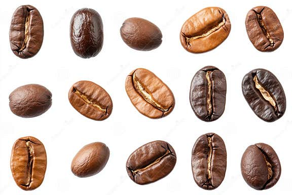 A Collection of Various Coffee Beans Showcasing Different Roasts and ...