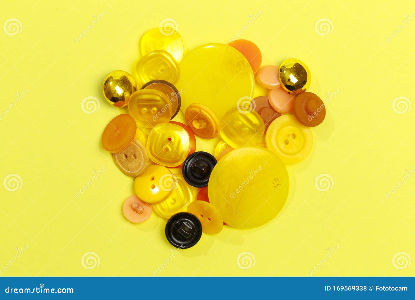 Collection of Various Colored Buttons on Colored Background Stock Photo ...