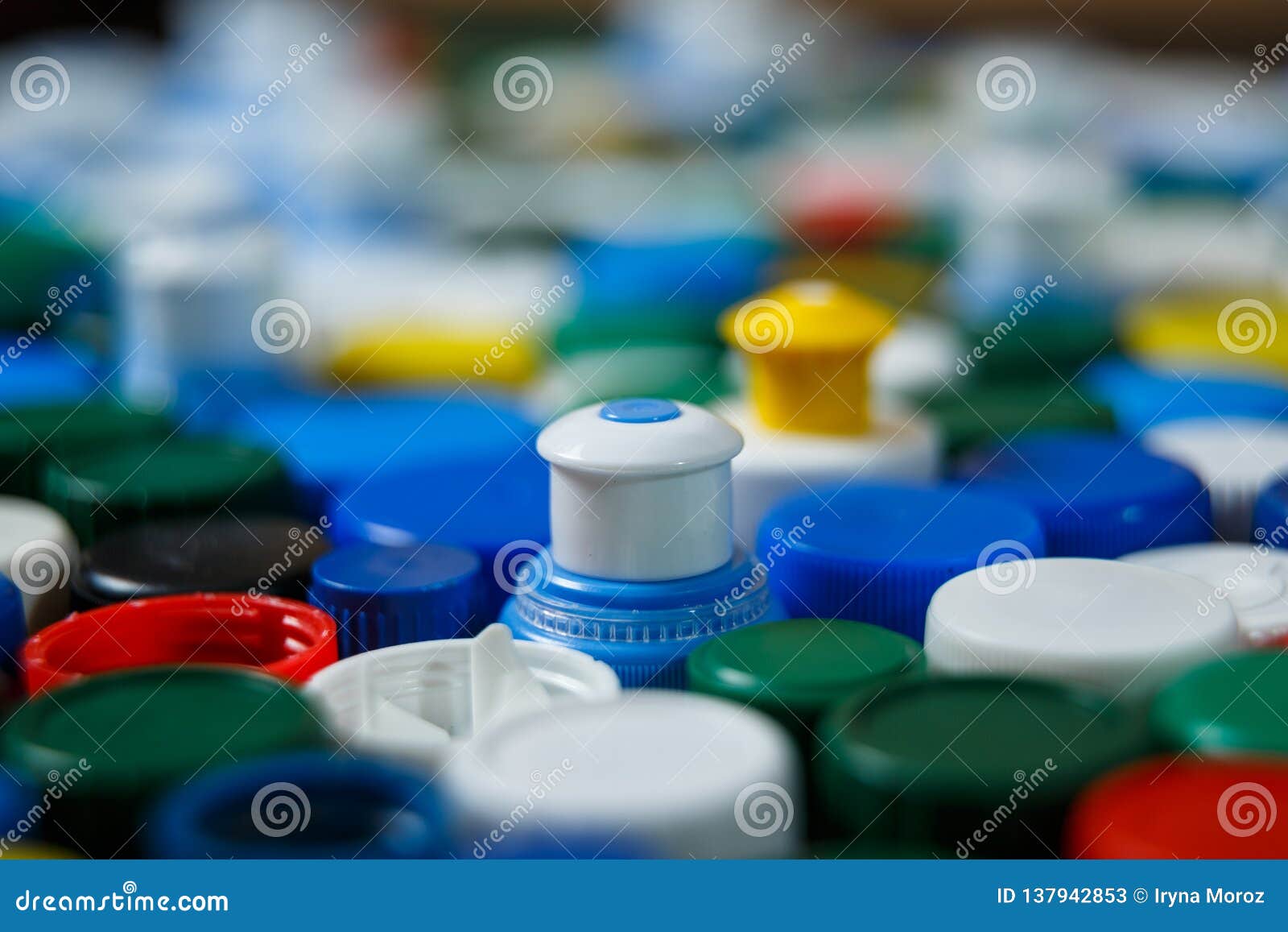 Collection of Various Colorful Plastic Caps Stock Image - Image of ...