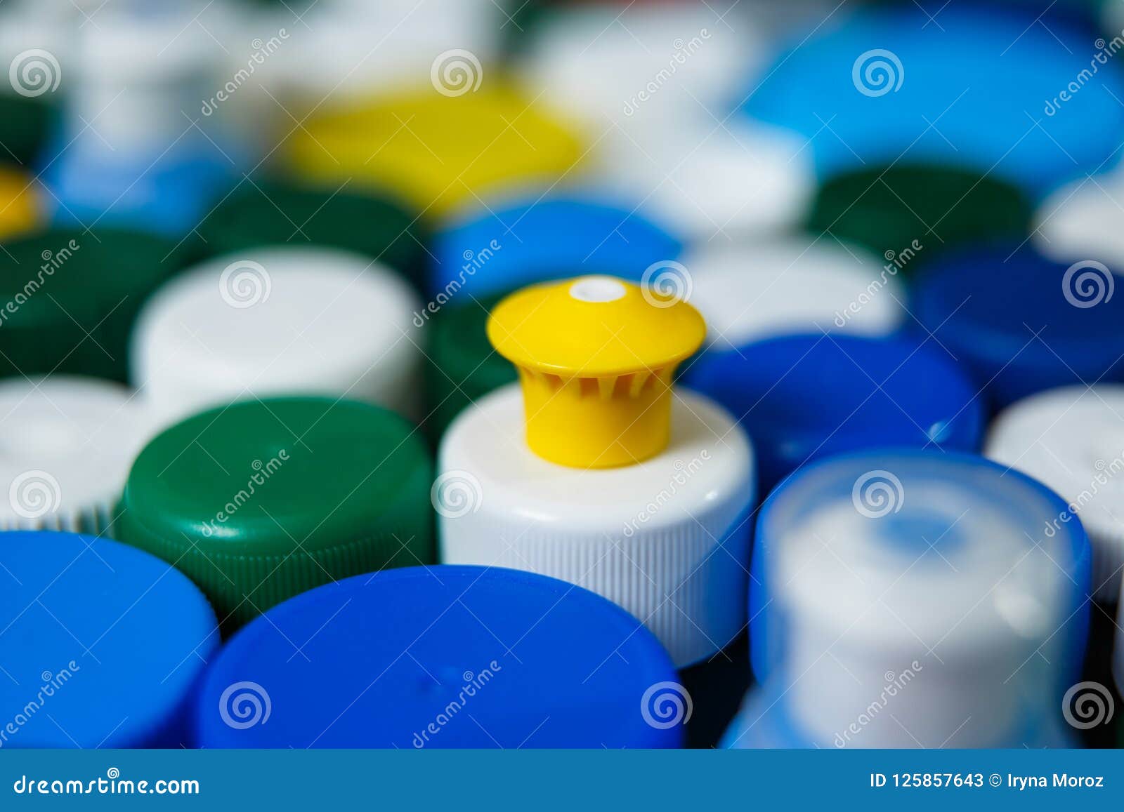 Collection of Various Colorful Plastic Caps Stock Image - Image of ...