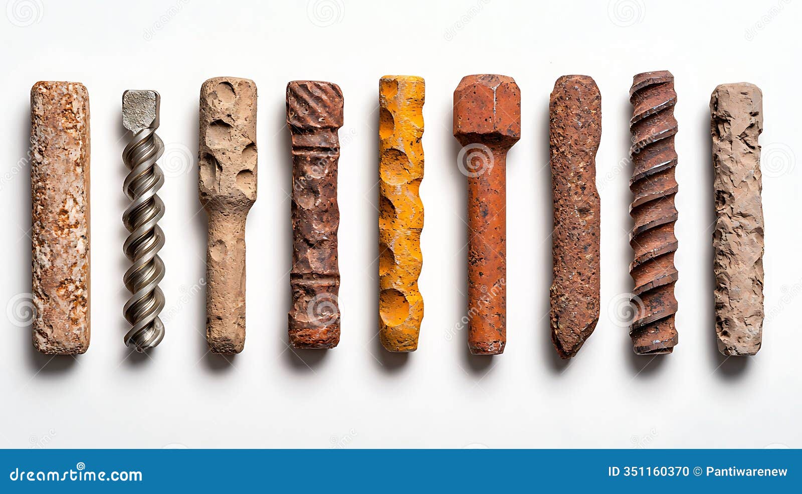 Collection of Various Concrete Drill Bits Stock Illustration ...