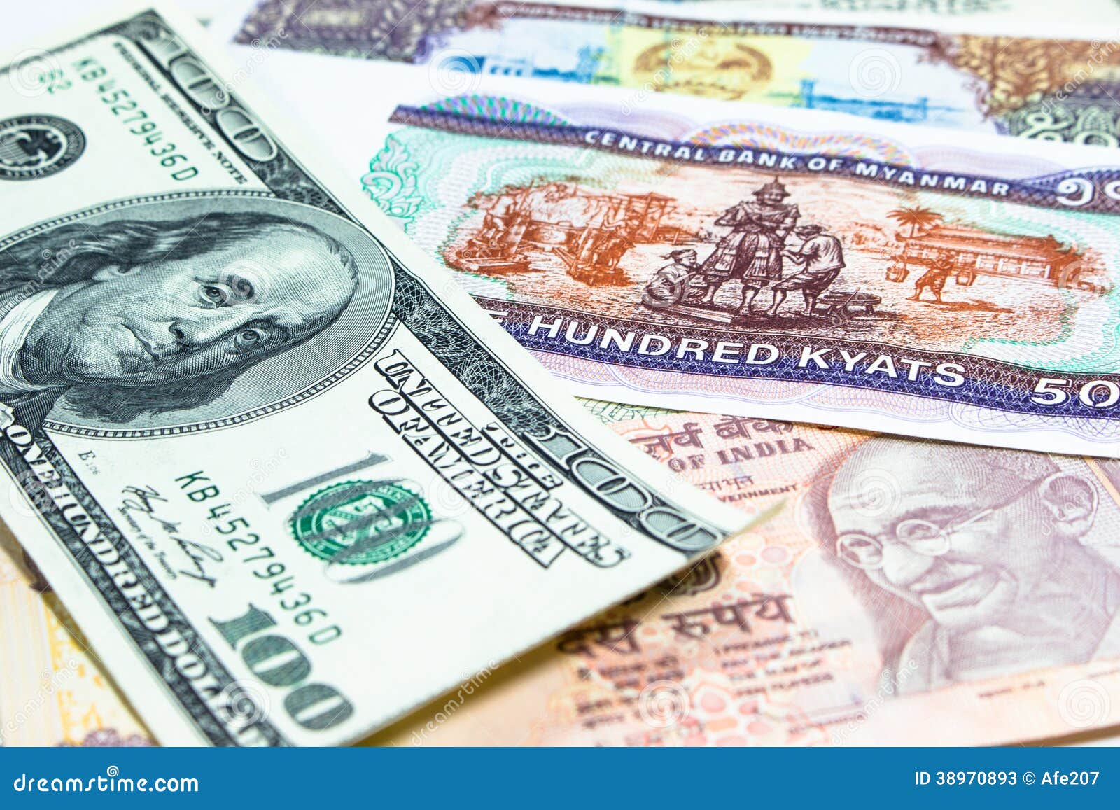 A Collection of Various Currencies Stock Image - Image of background ...