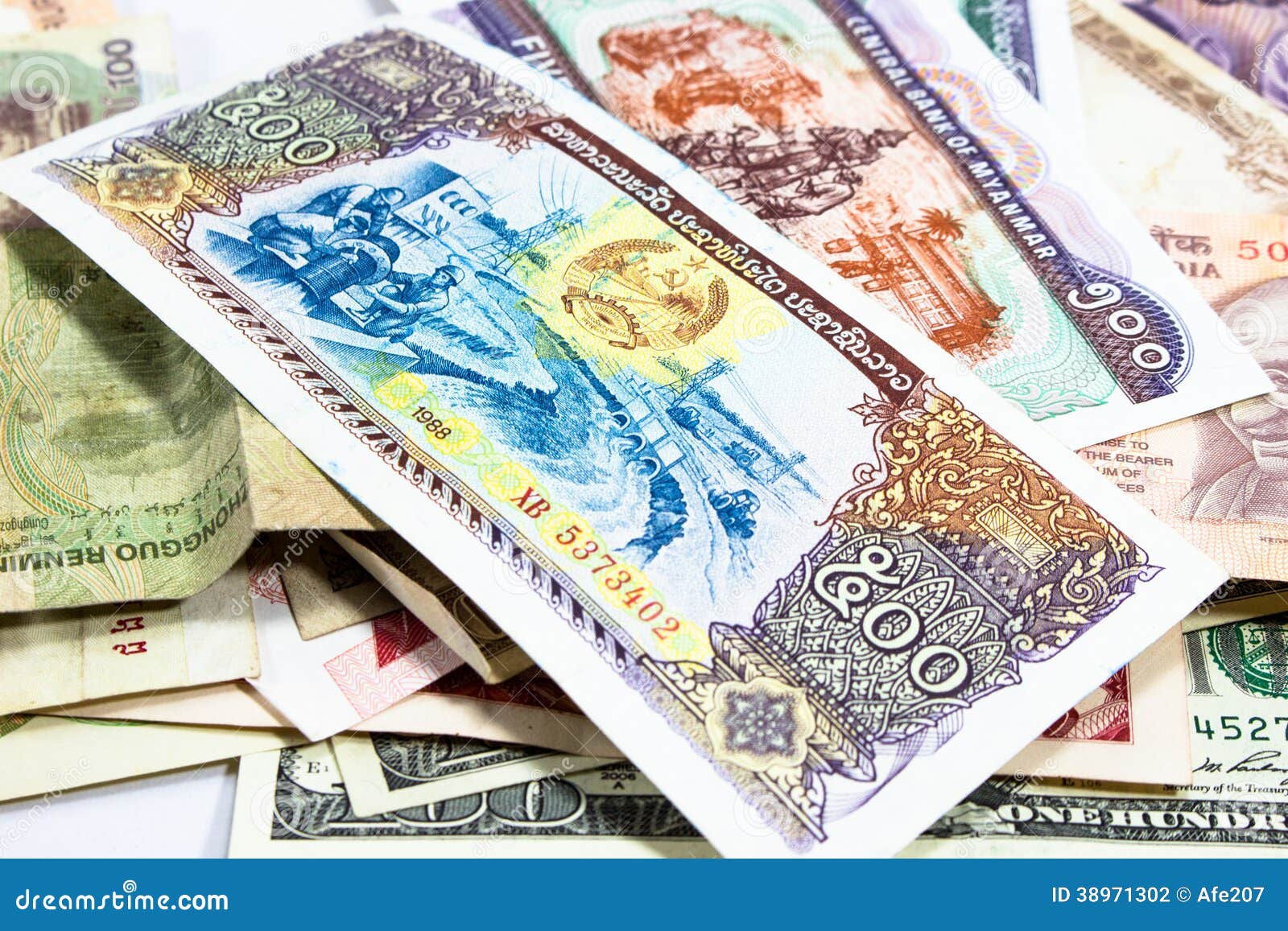 A Collection of Various Currencies from Countries Stock Photo - Image ...