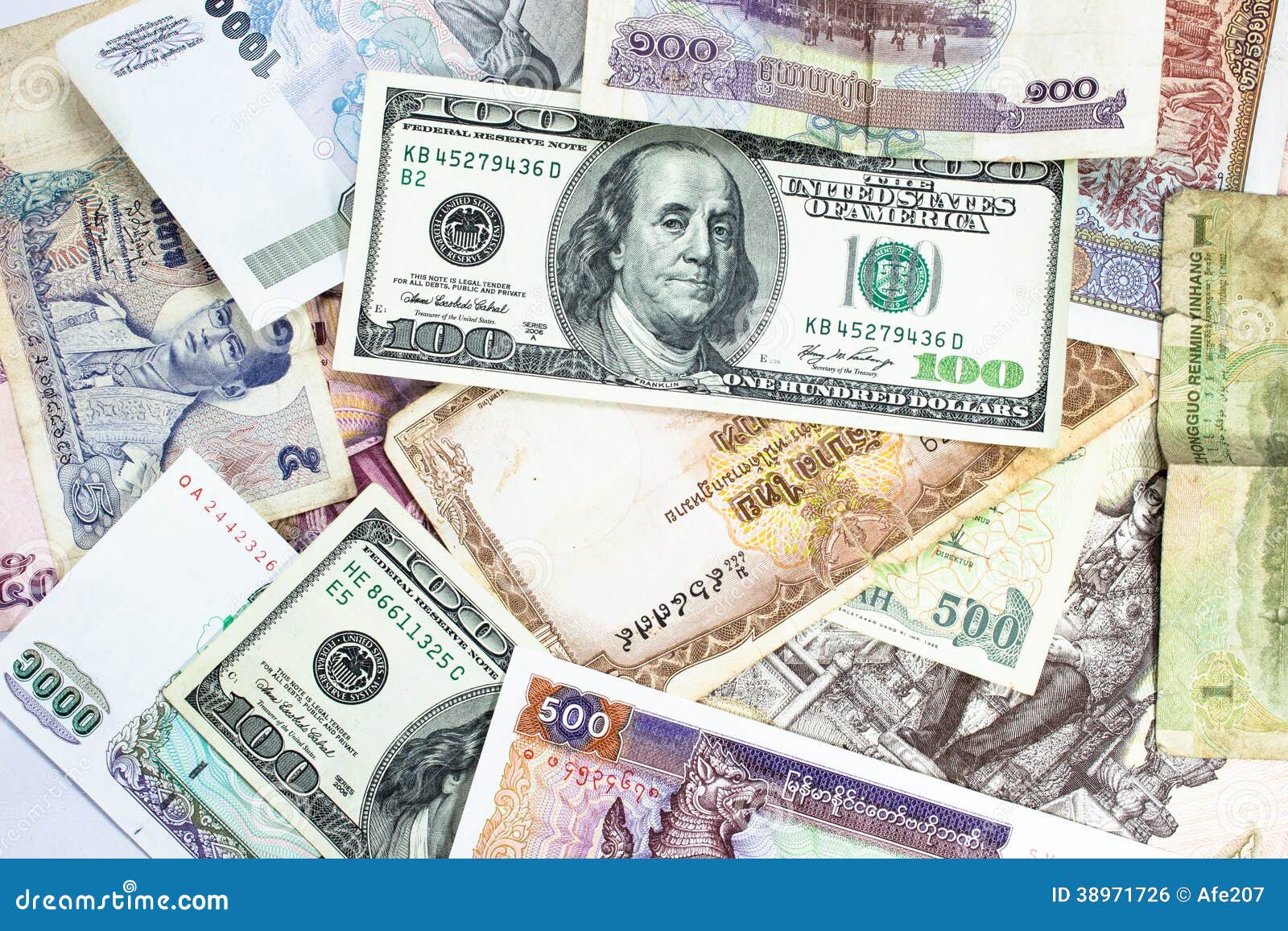 A Collection of Various Currencies from Countries Stock Photo - Image ...
