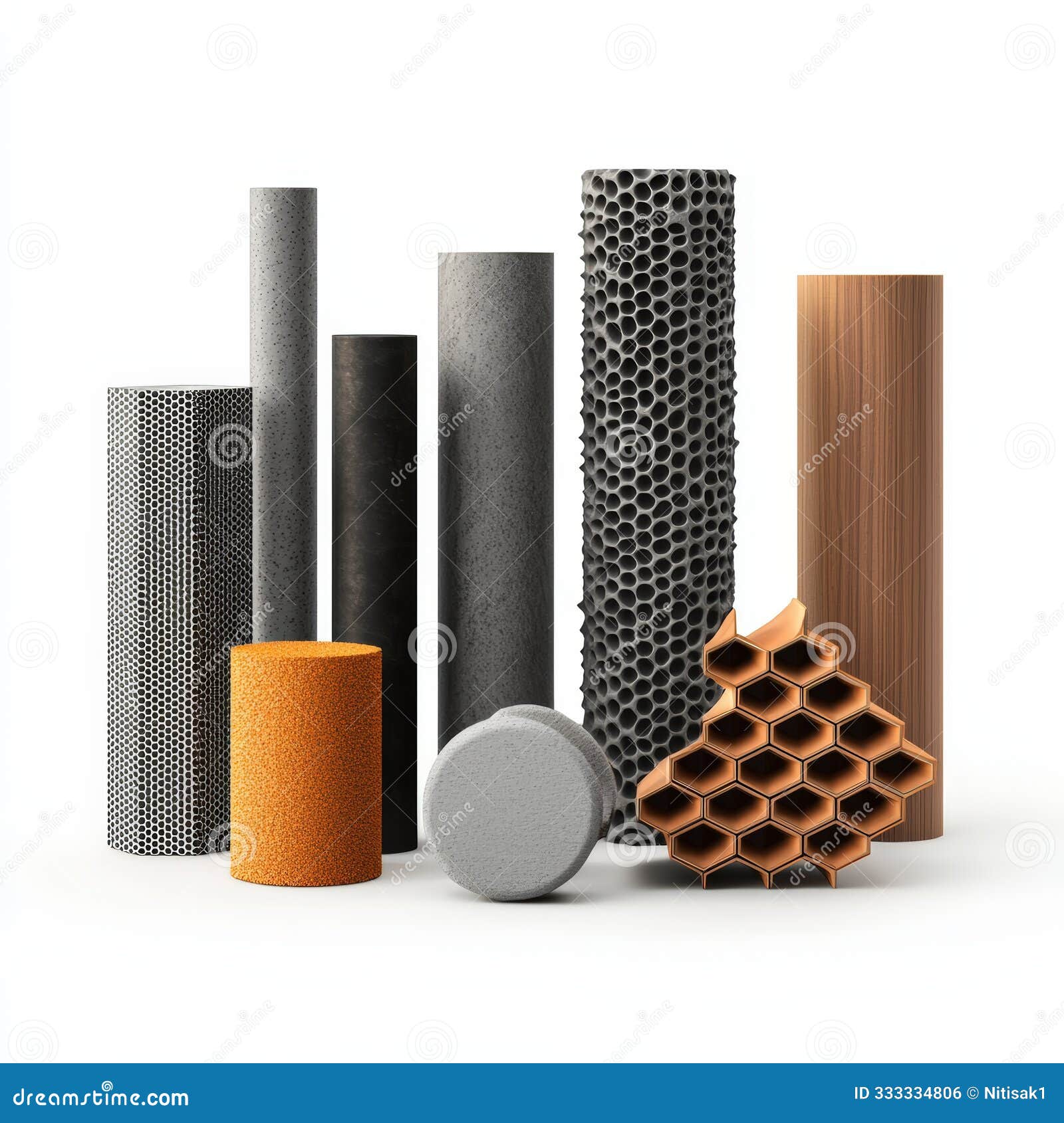 A Collection of Various Cylindrical Shapes Showcasing Different ...