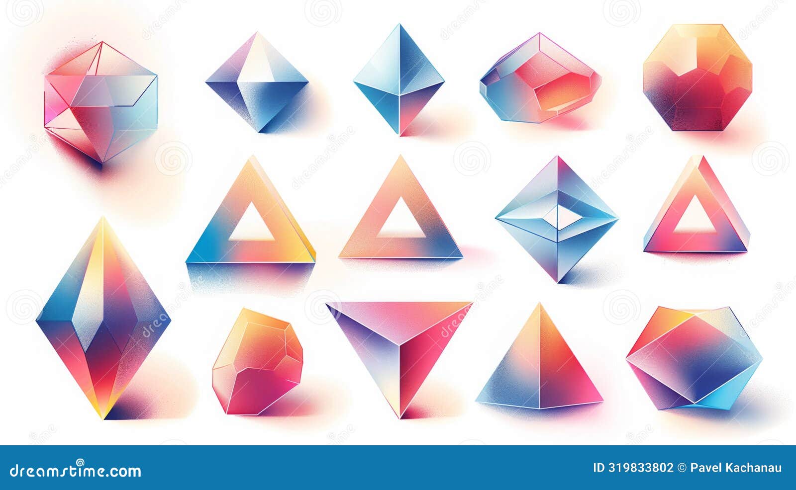 Collection of Various Diamond Shapes and Sizes Stock Photo - Image of ...