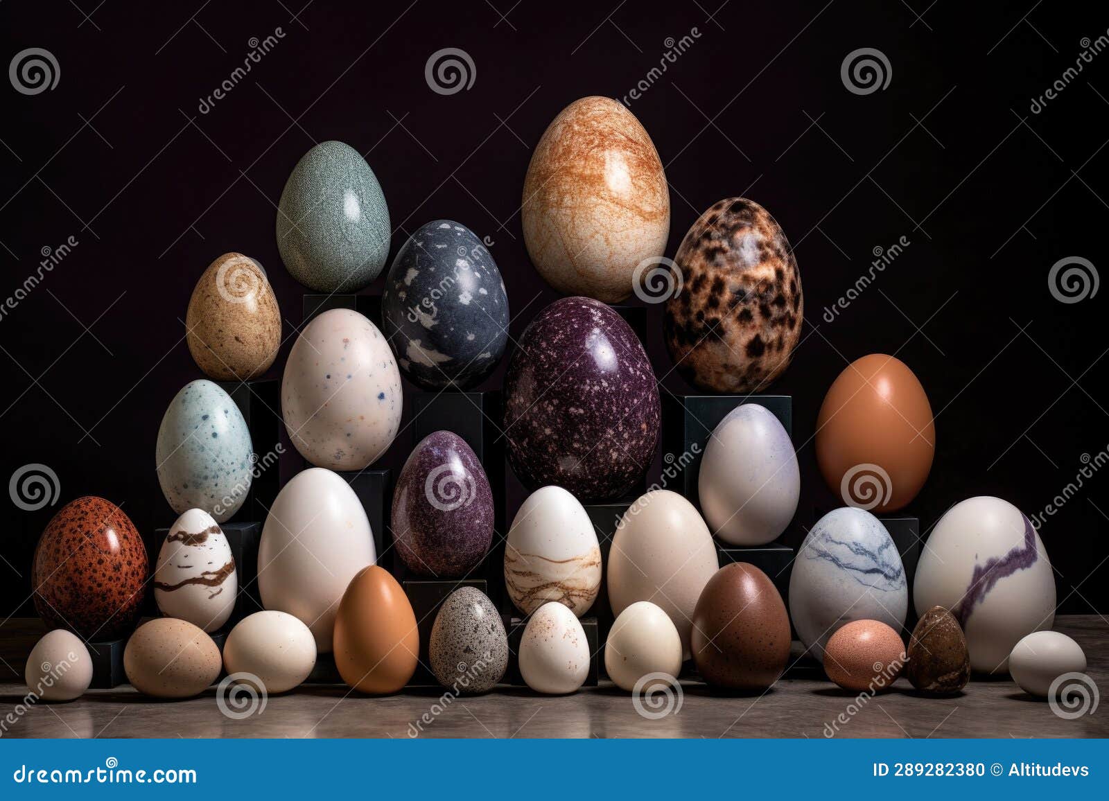Collection of Various Egg Sizes from Small To Large Stock Photo - Image ...