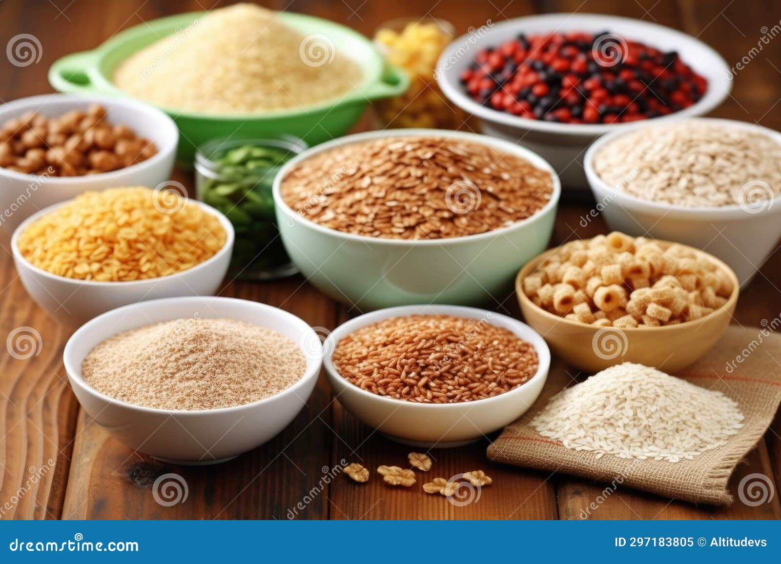 A Collection of Various Generic Cereals on a Dining Table Stock Image ...