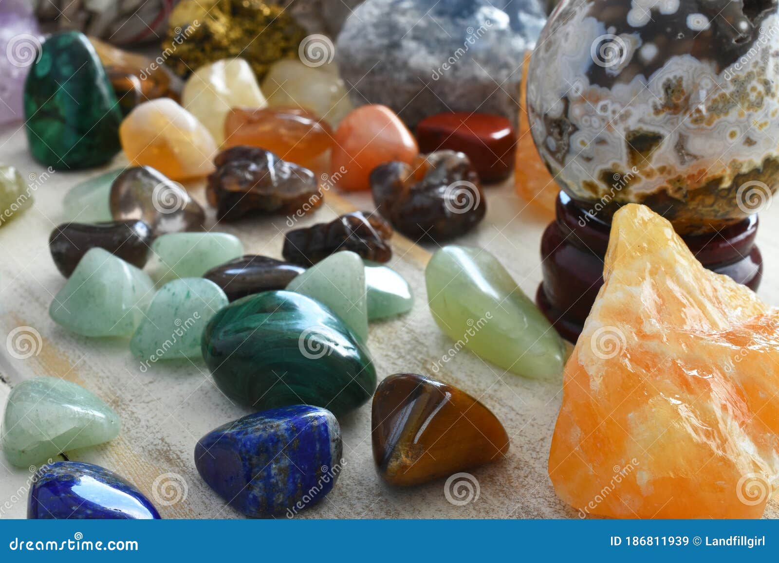 A Collection of Various Healing Crystals. Stock Image - Image of stone ...