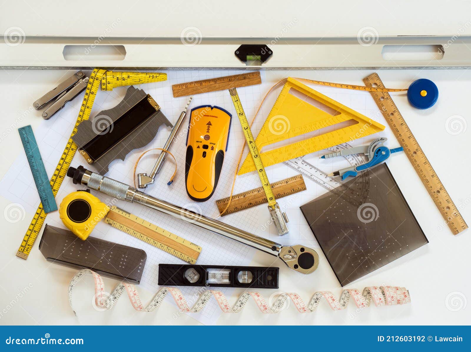 Collection of Instruments of Measure Stock Photo - Image of hardware ...
