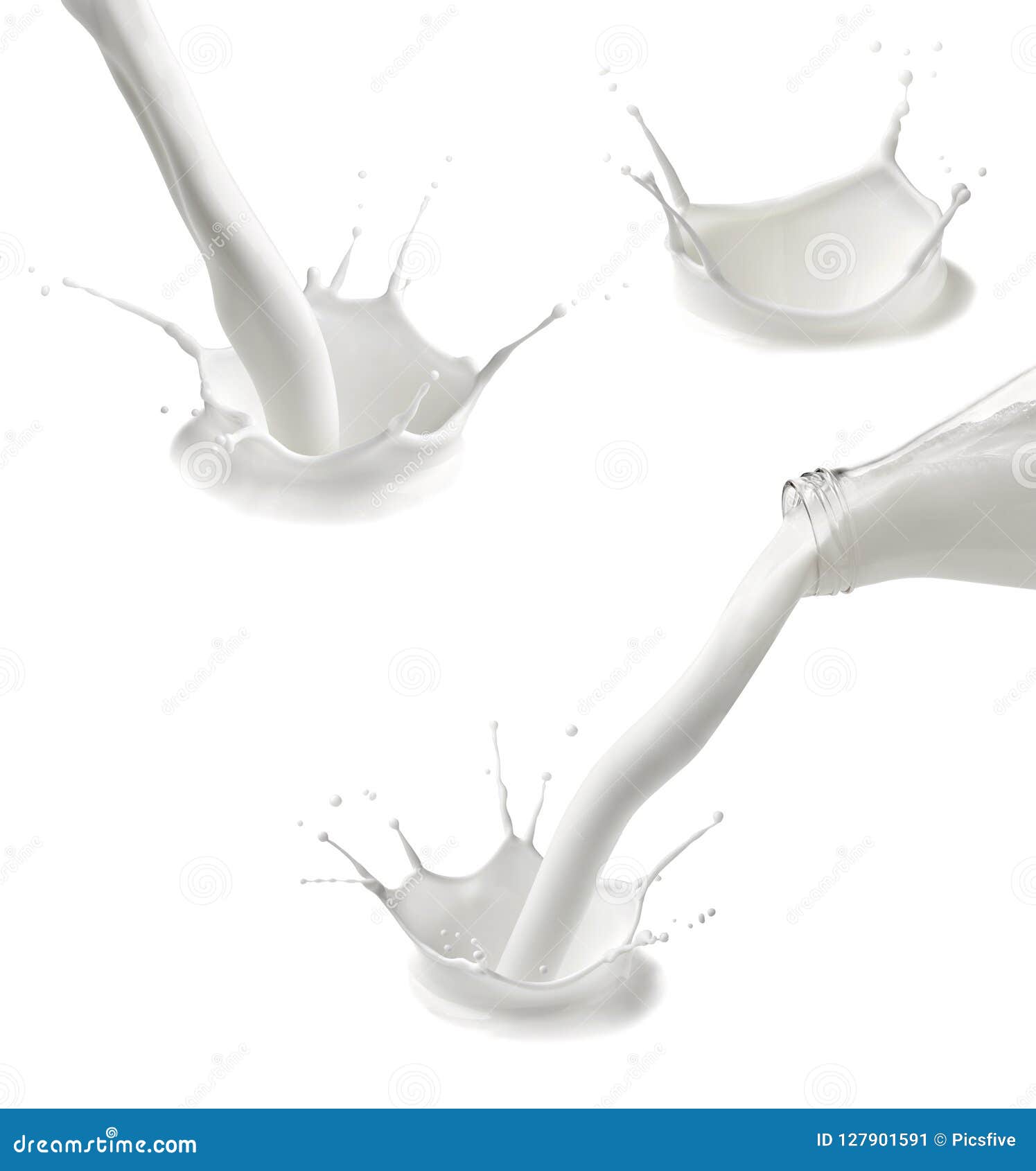 Milk Splash Bottle Drop White Liquid Stock Image - Image of breakfast ...