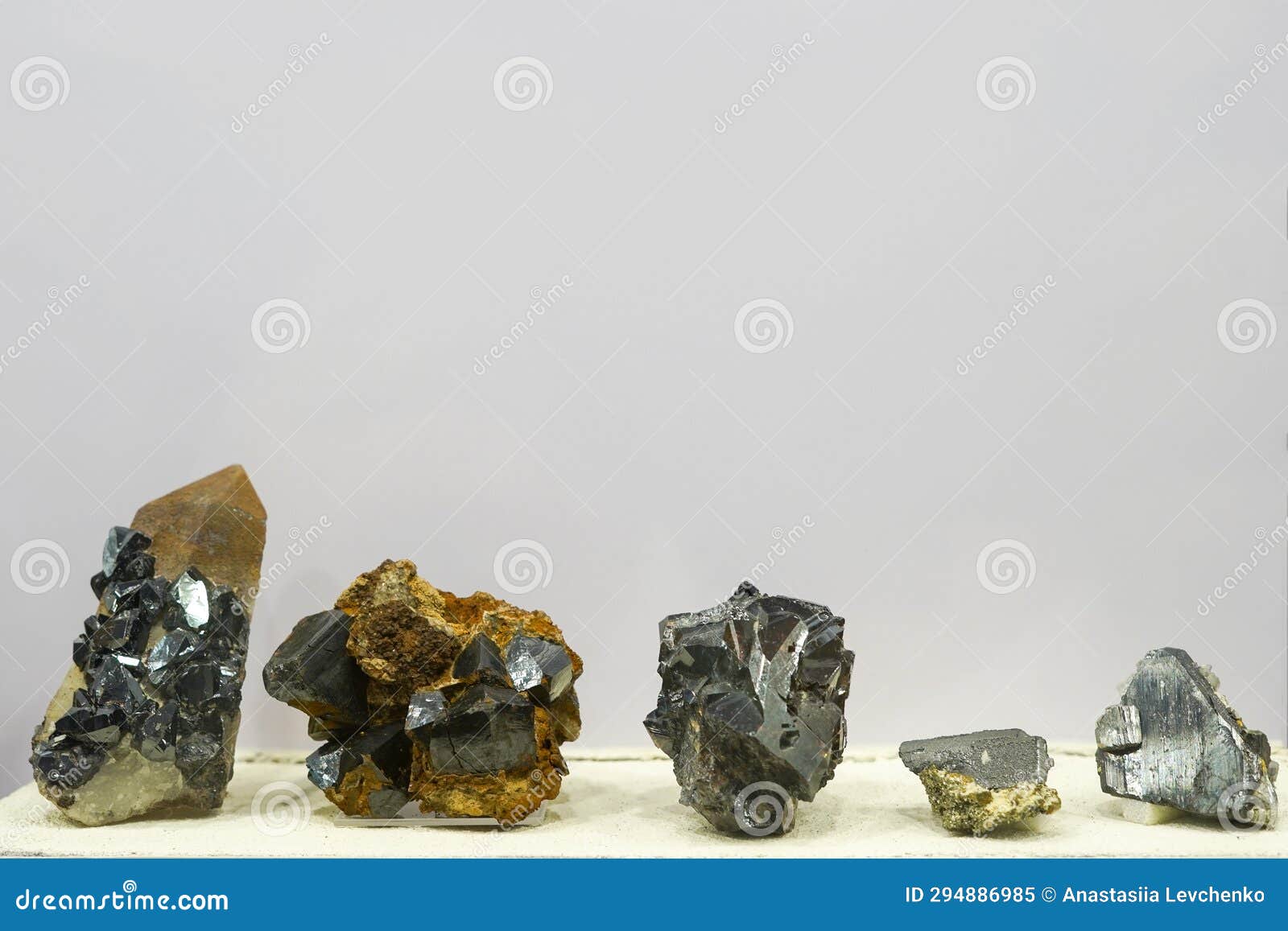 Various Raw Minerals With Names Isolated On White Royalty-Free Stock ...