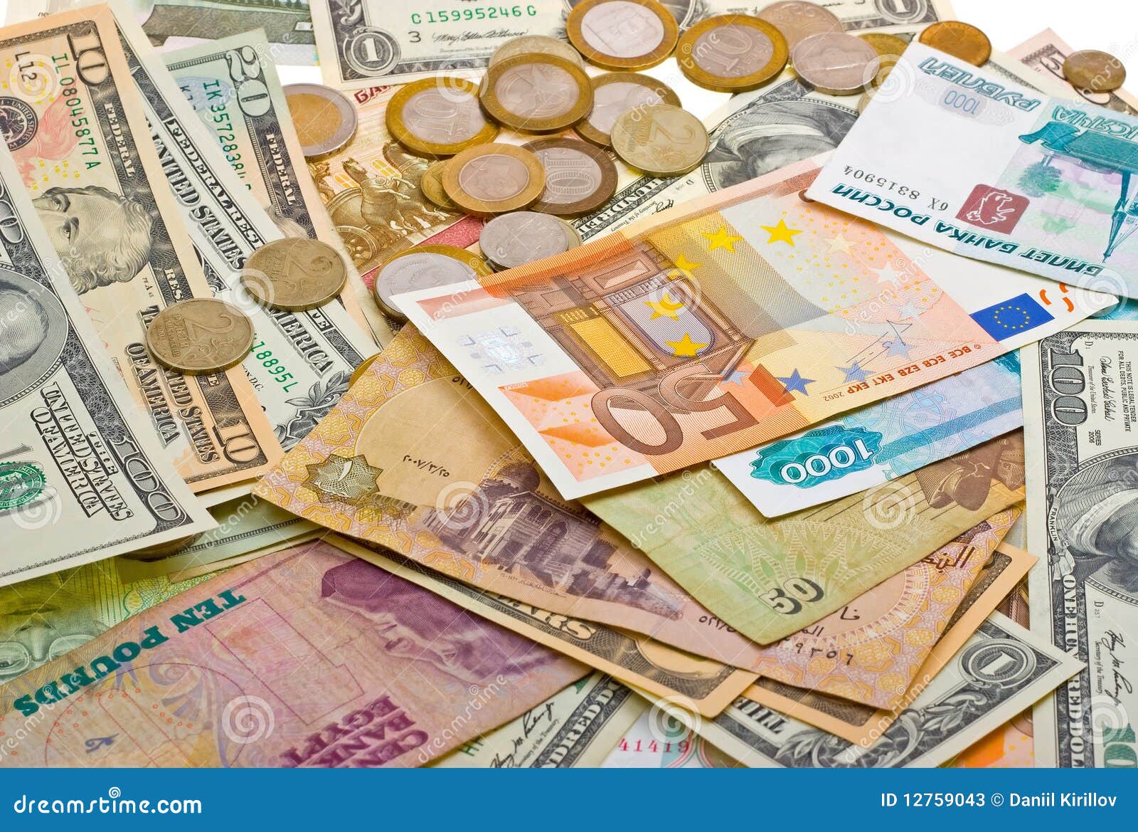 A Collection of Various Money To Background Stock Image - Image of ...