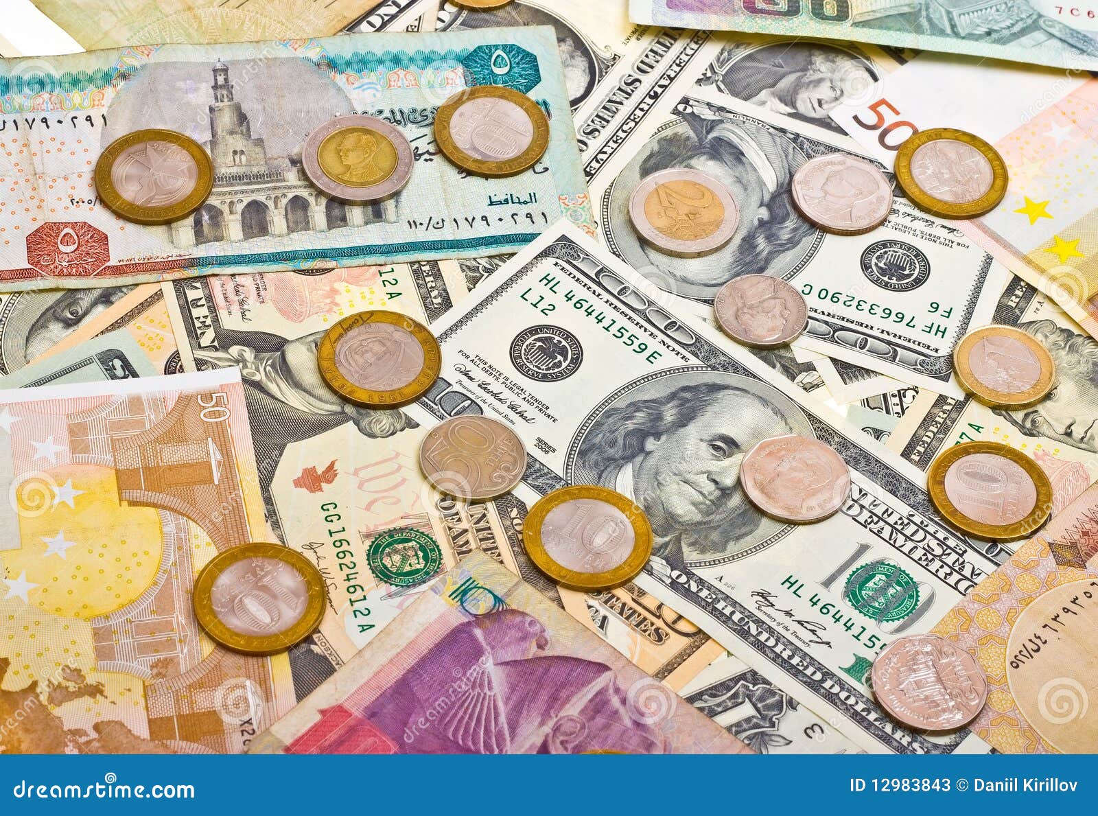 Collection of Various Money To Background Stock Image - Image of ...