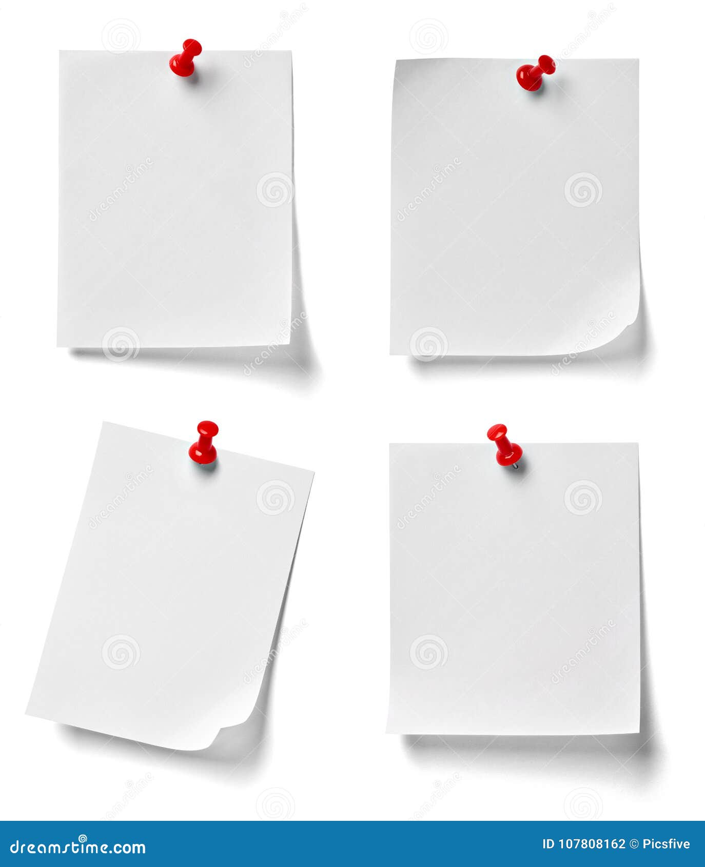 Note Paper Push Pin Message Stock Photo - Image of group, post: 107808162
