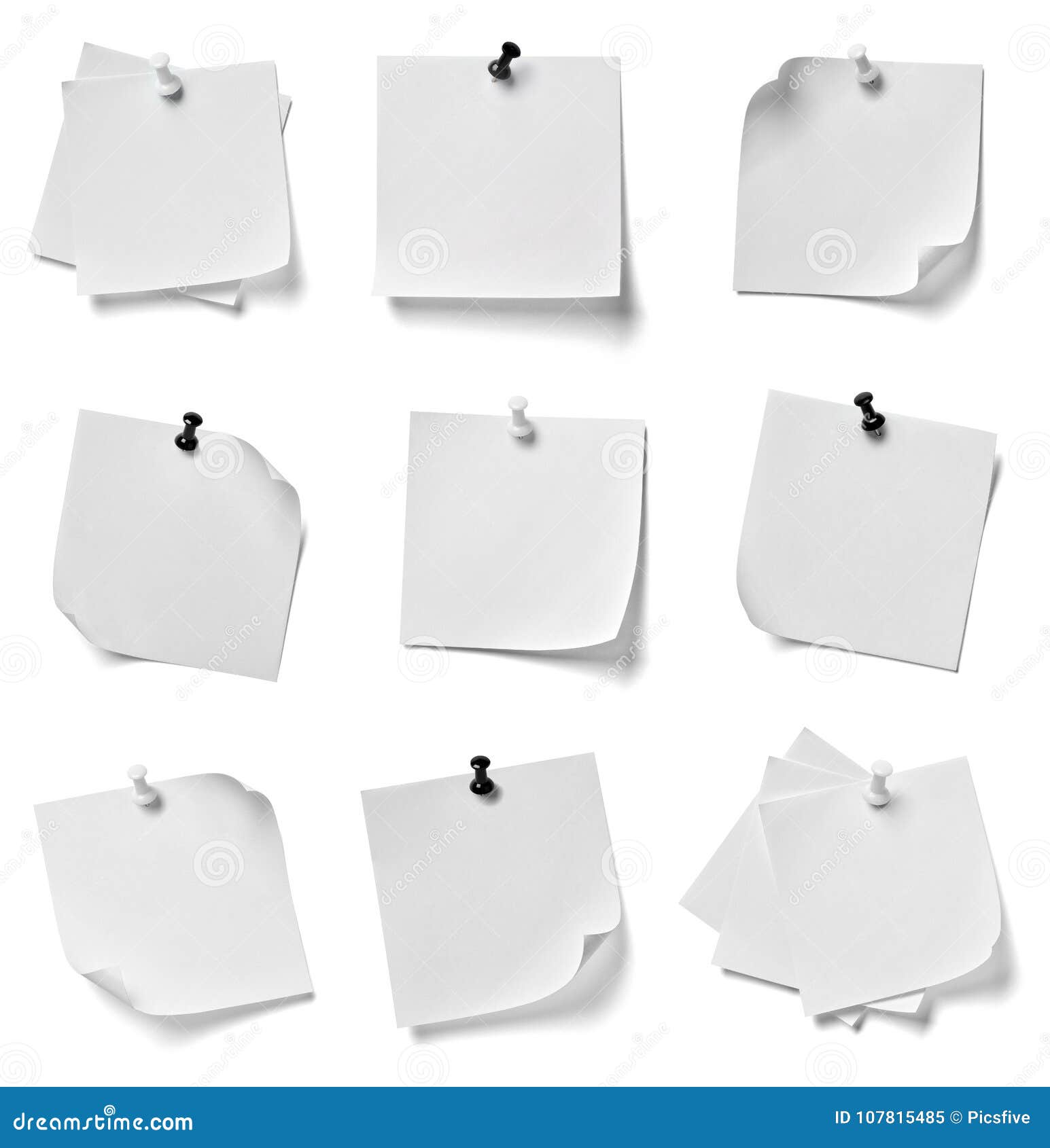 Note Paper Push Pin Message Stock Image - Image of bulletin, background ...