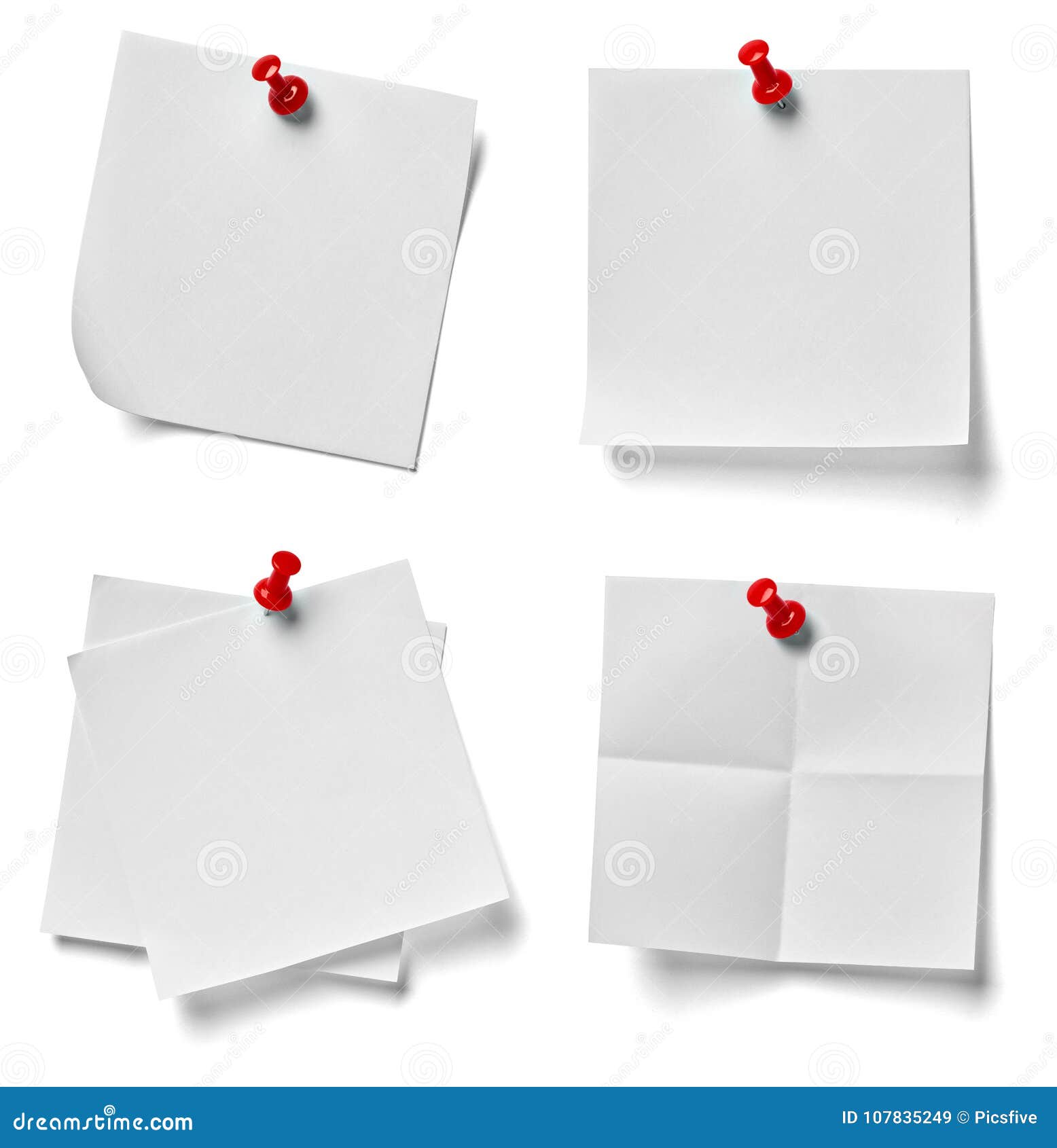 Note Paper Push Pin Message Stock Image - Image of hang, office: 107835249