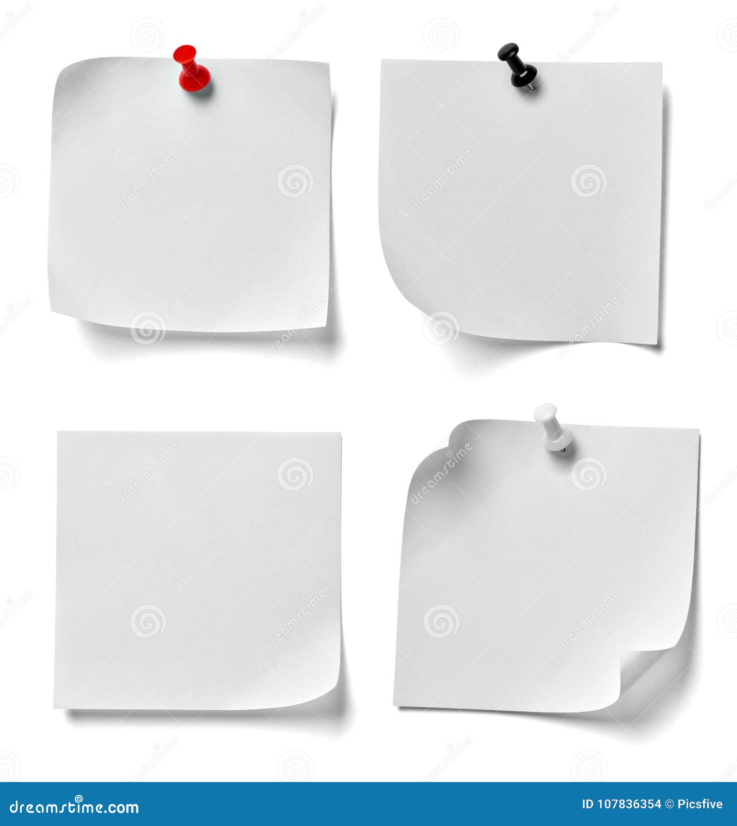 Note Paper Push Pin Message Stock Photo - Image of page, noticeboard ...