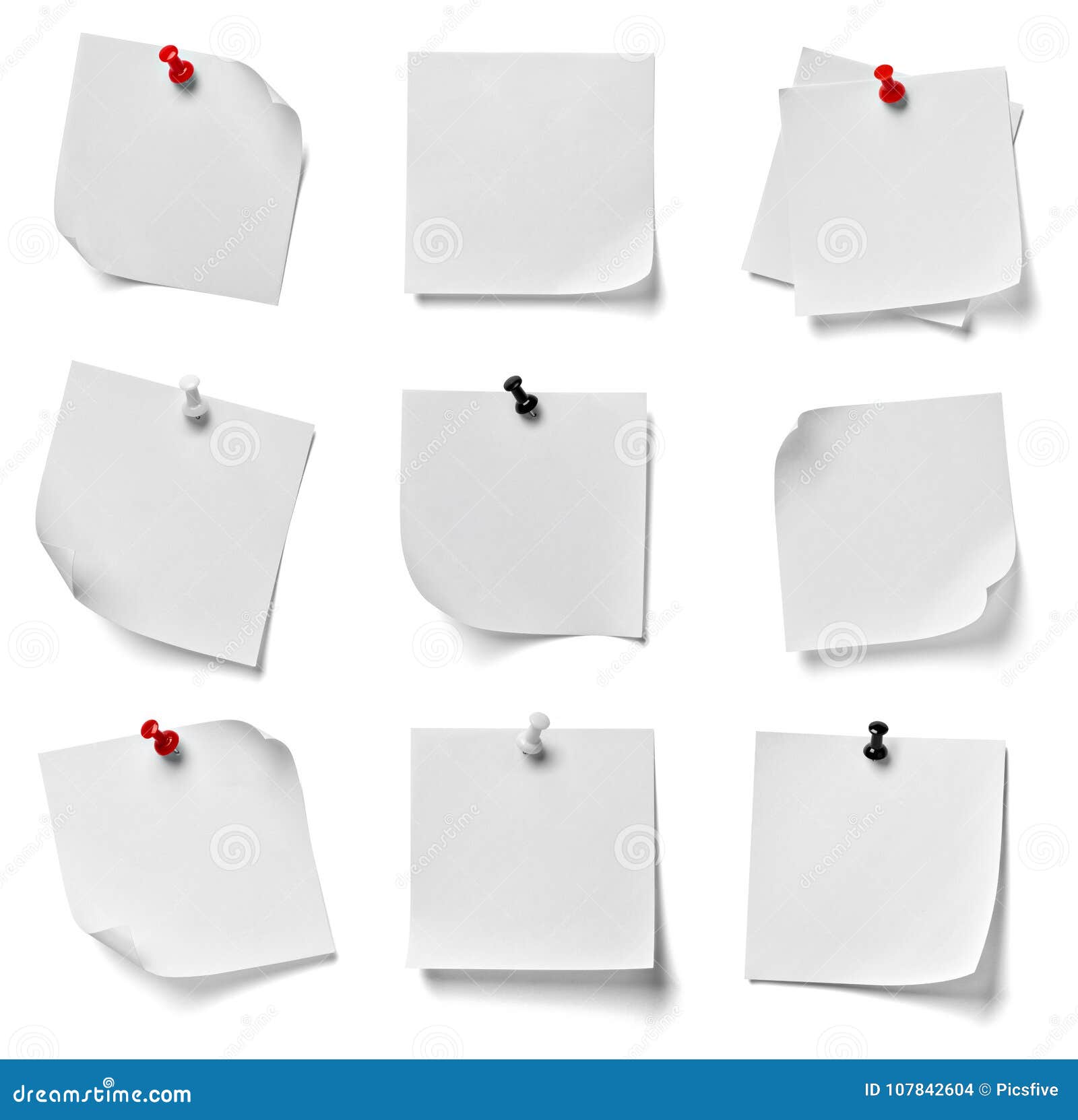 Note Paper Push Pin Message Stock Photo - Image of noticeboard ...