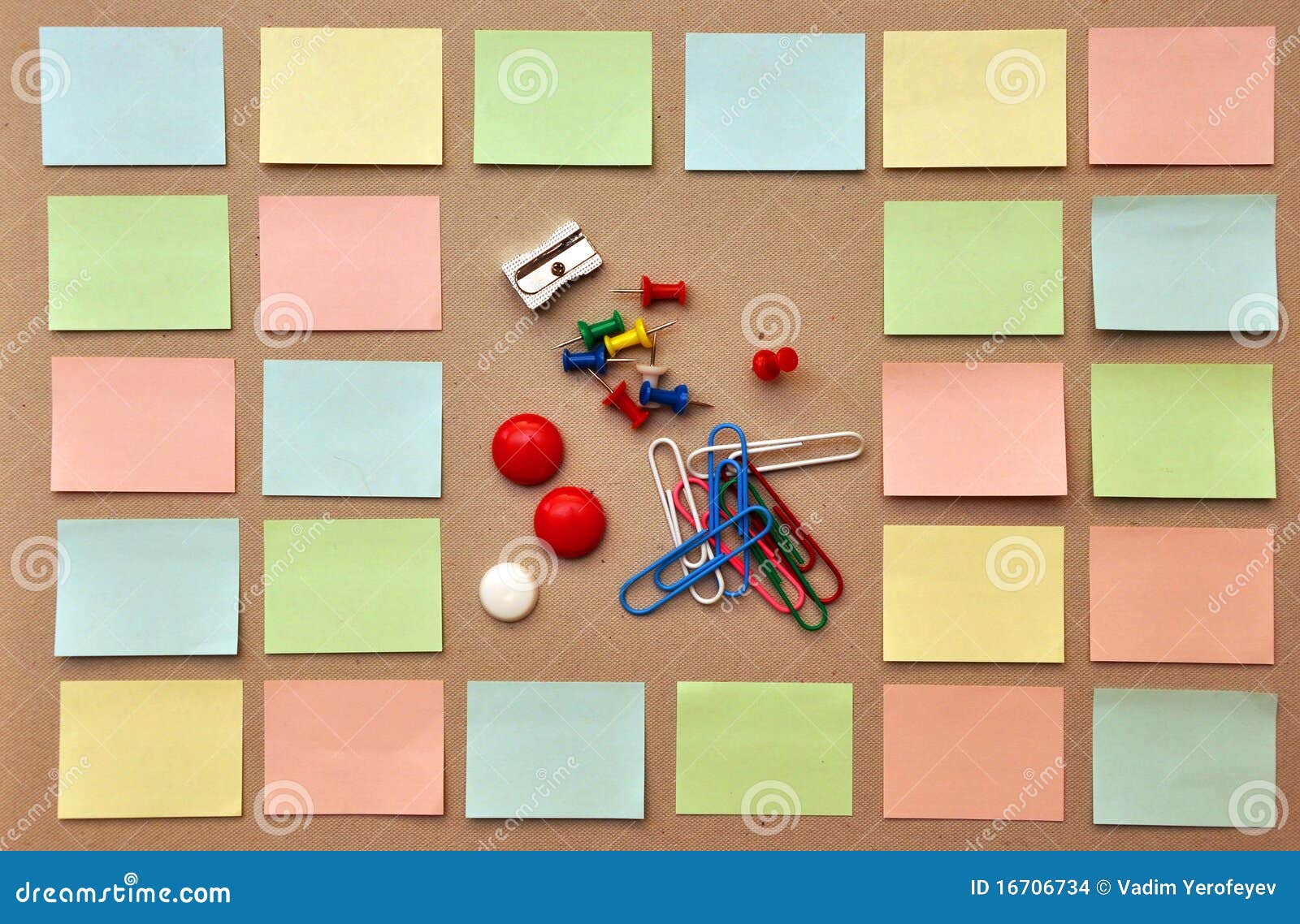 Collection of Various Note Papers Stock Photo - Image of business, tack ...