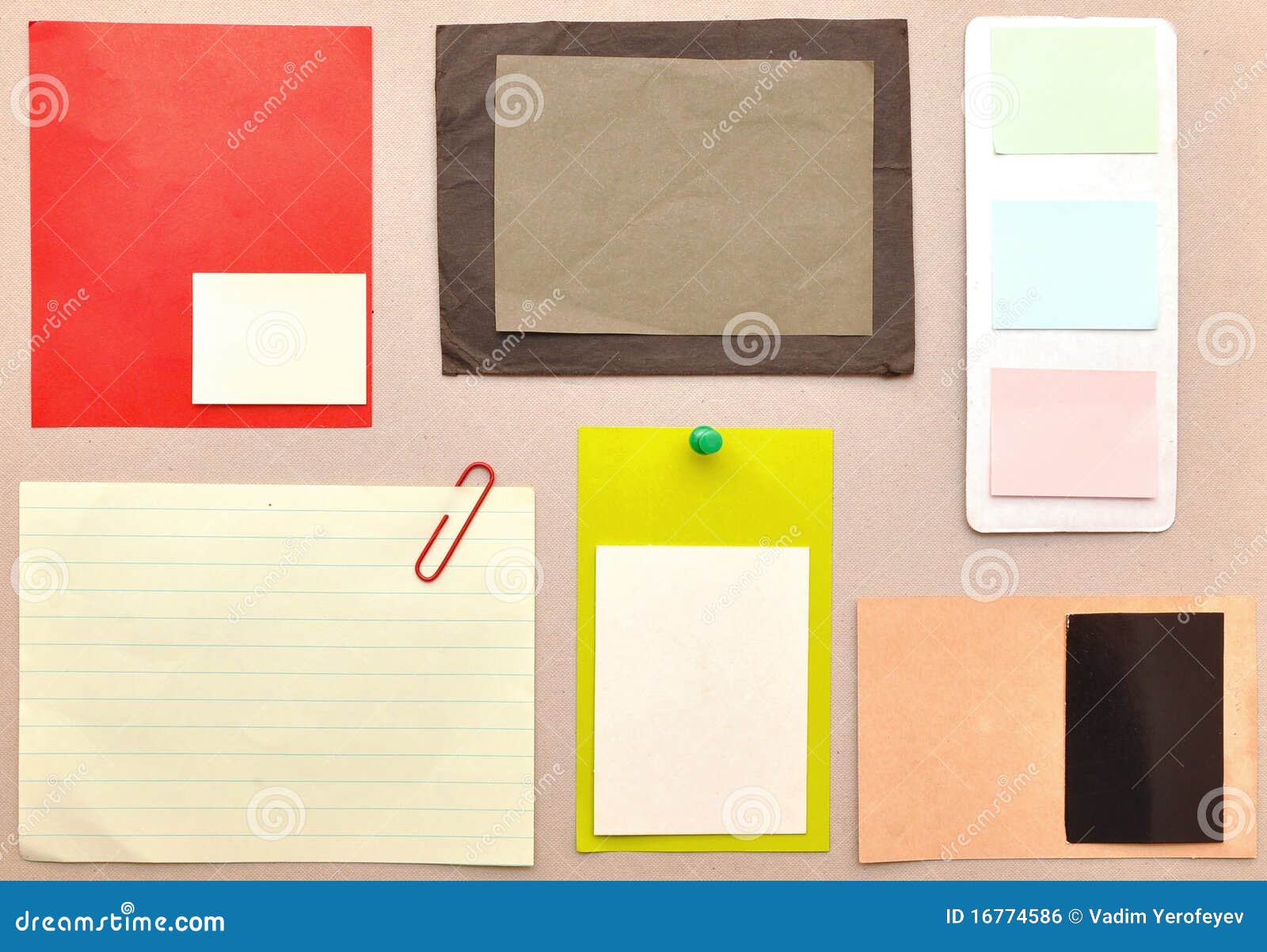 Collection of Various Note Papers Stock Photo - Image of copy, note ...