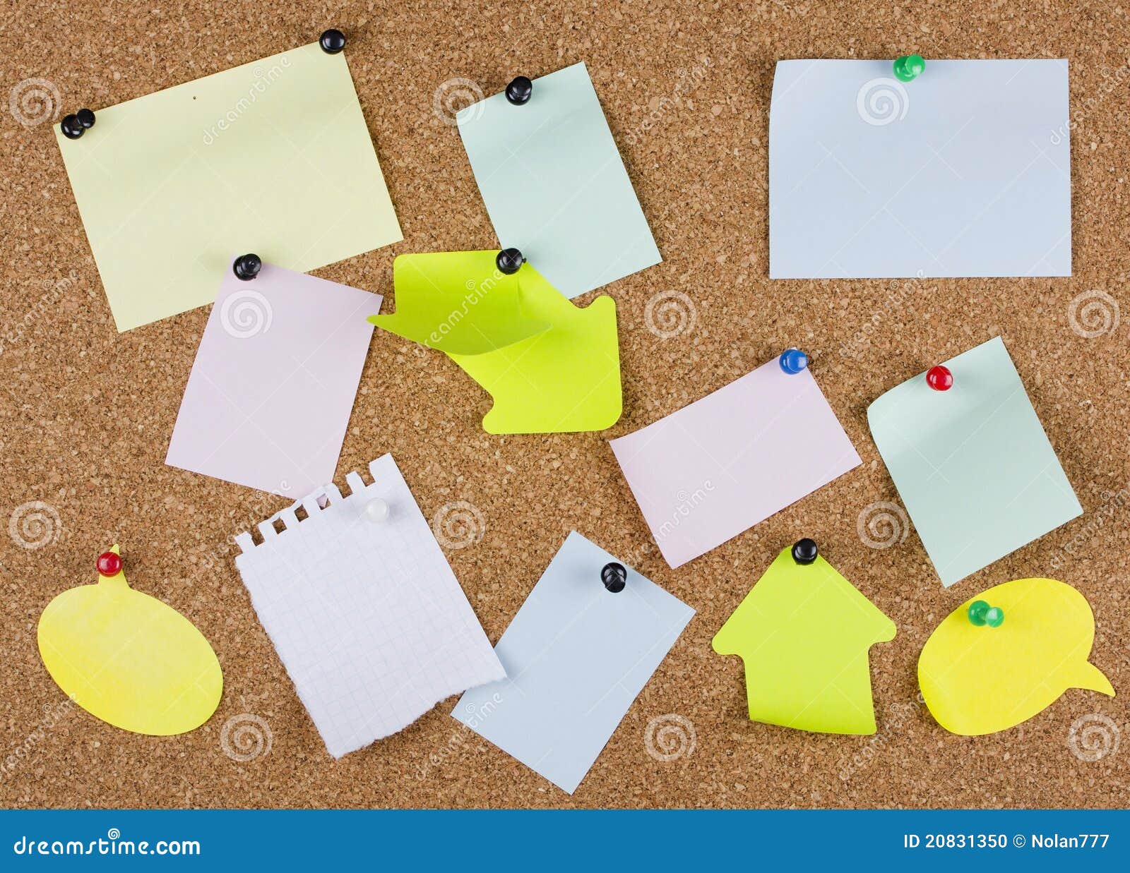 Collection of Various Note Papers Stock Photo - Image of bulletin ...