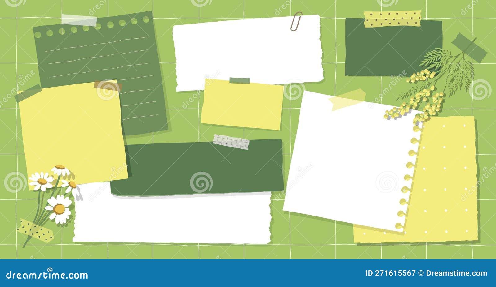 Collection of Various Notes Paper. Colorful Sticky Note. Stock Vector ...