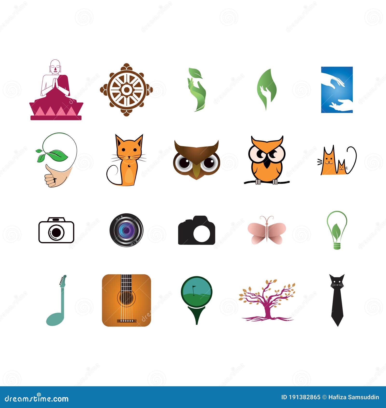 Collection of Various Objects. Vector Illustration Decorative Design ...