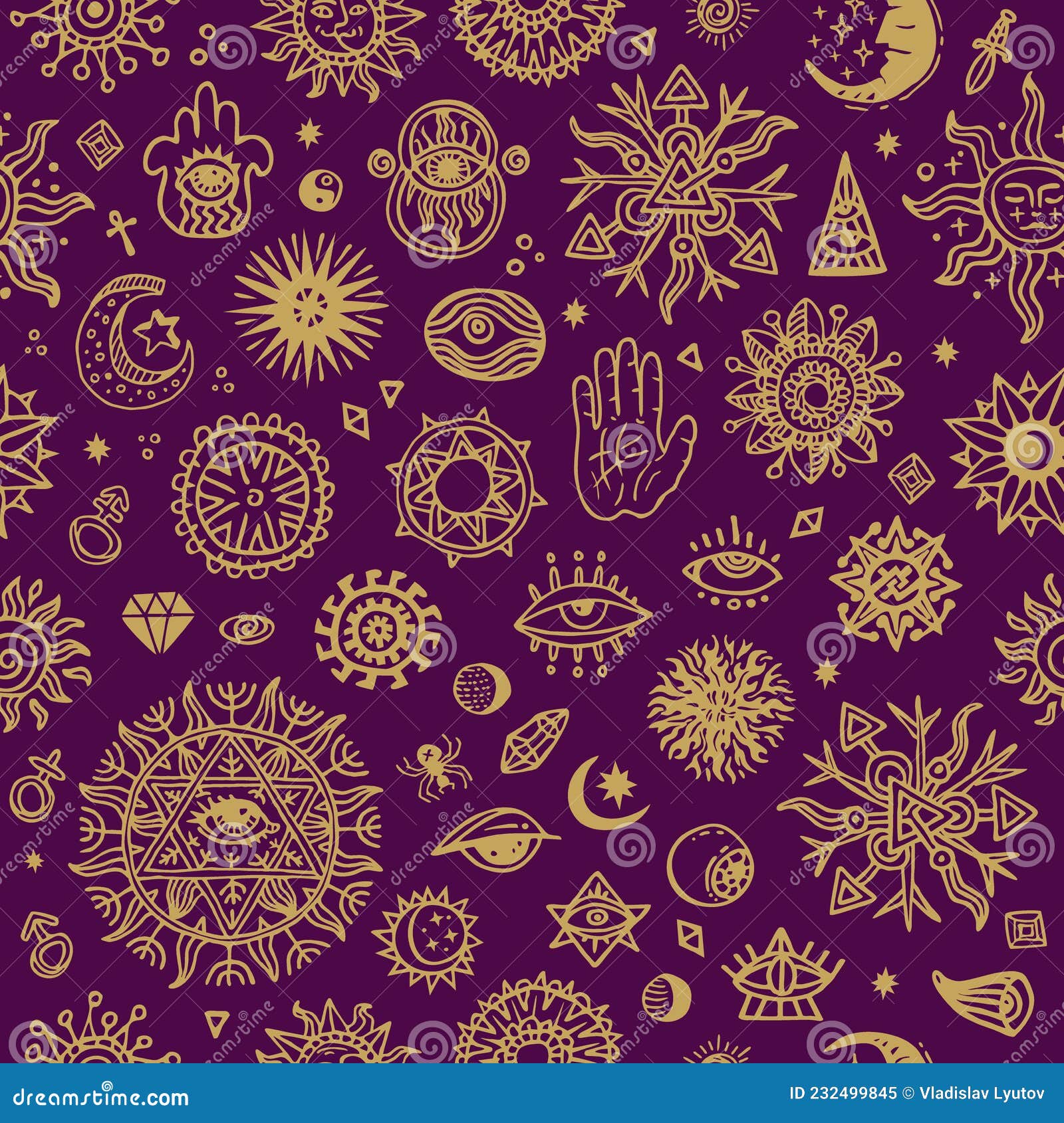 Collection of Various Occult Symbols Stock Vector - Illustration of ...