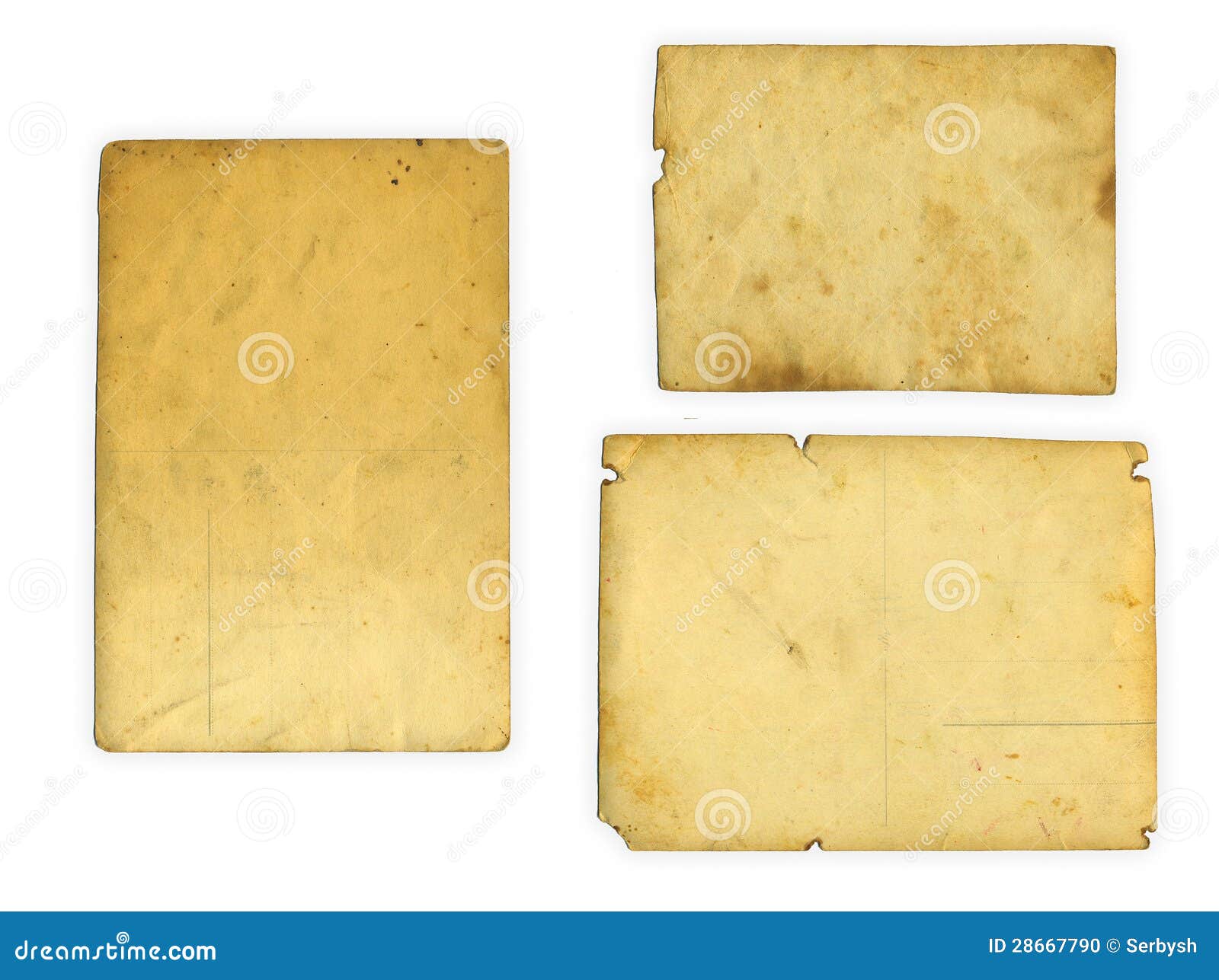 Collection of Various Old Photos on White Background Stock Photo ...
