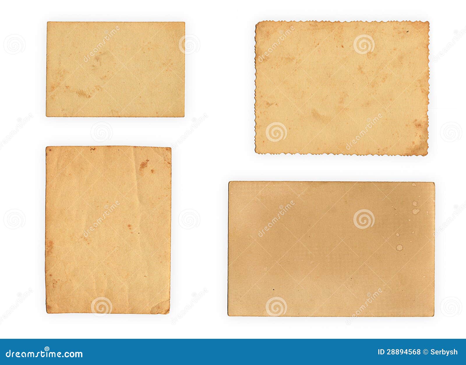 Collection of Various Old Photos on White Background Stock Photo ...