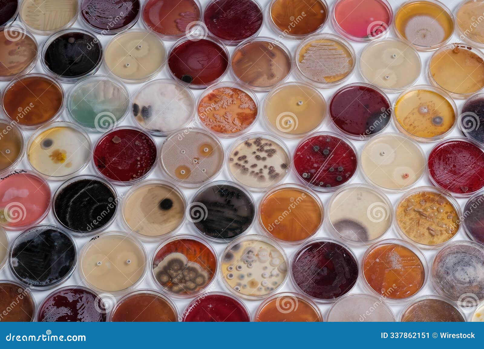 Petri Dishes with Bacterial Cultures. Stock Image - Image of research ...