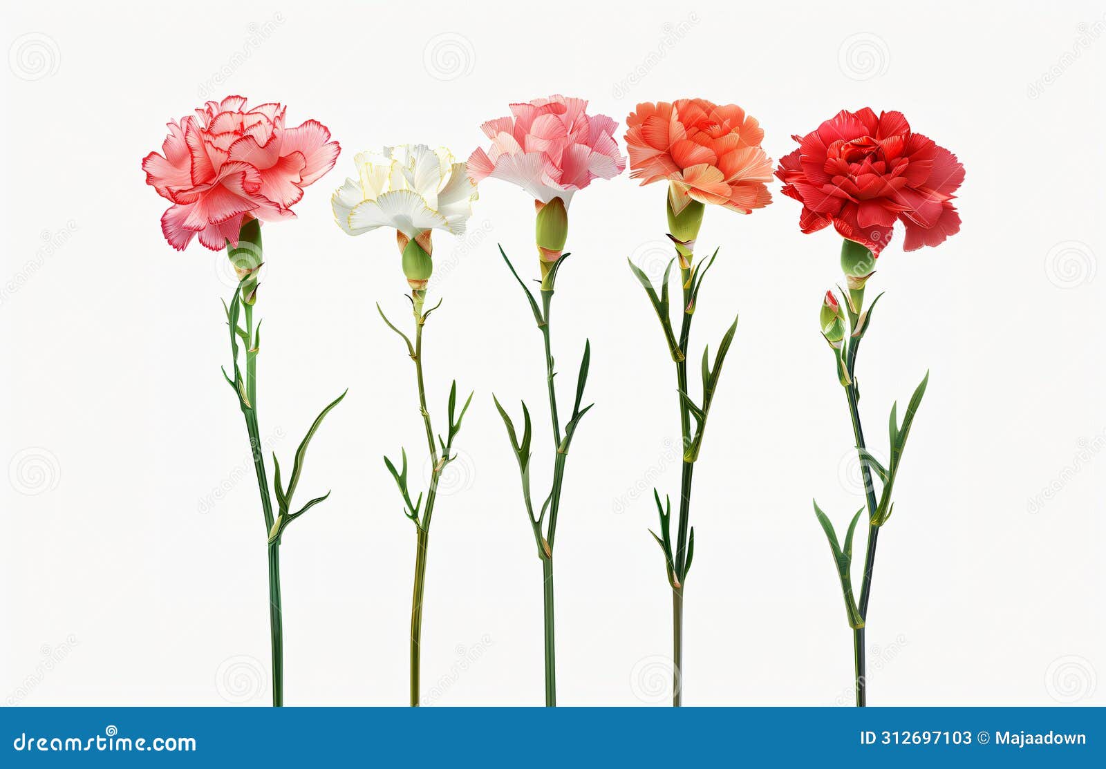 Collection of Various Pink Carnations in Different Stages of Bloom ...