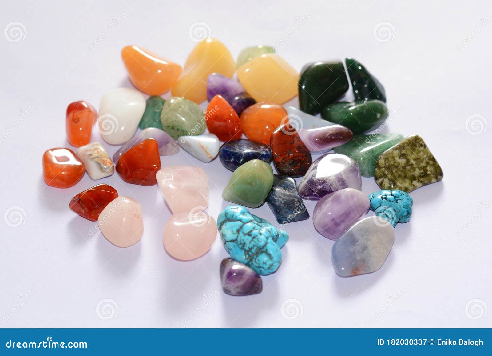 Collection of Various Raw Mineral Stock Image - Image of holistic ...