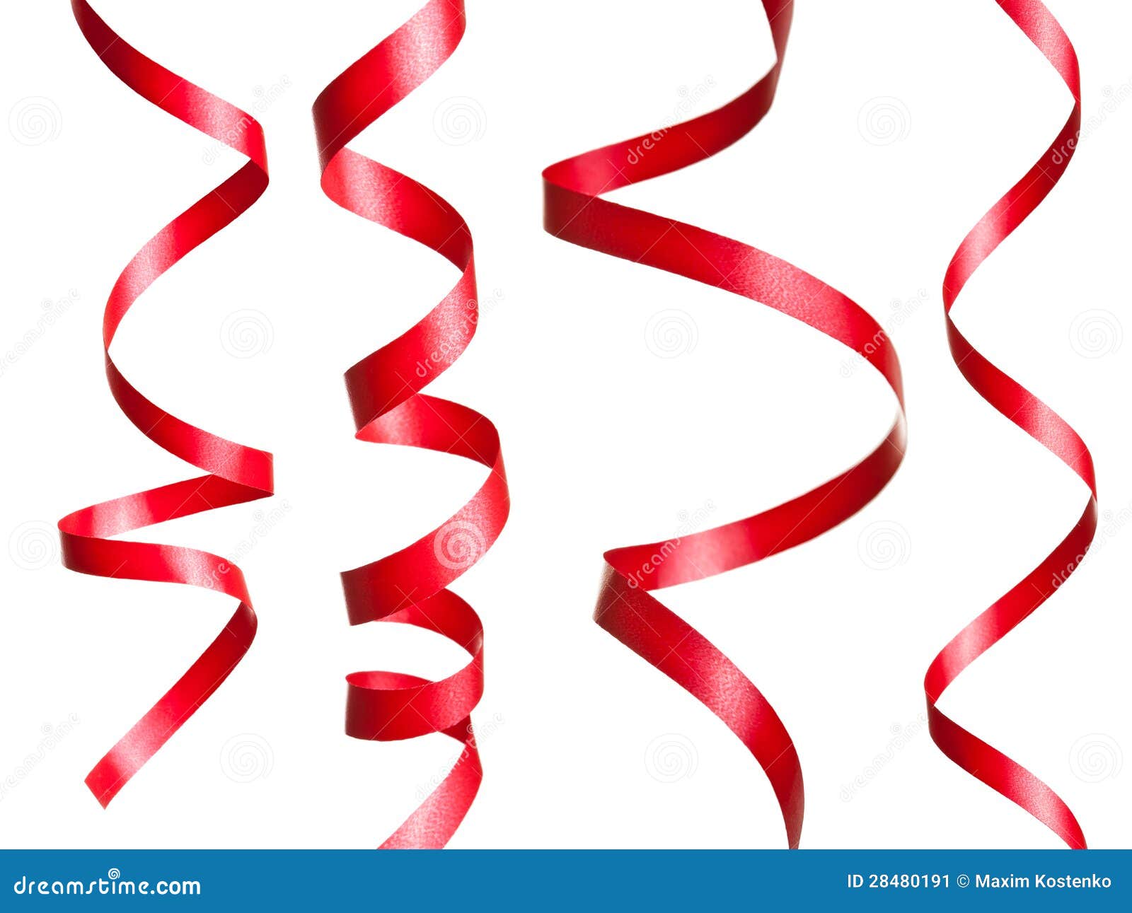 Collection of Various Red Ribbons Stock Image - Image of packaging ...